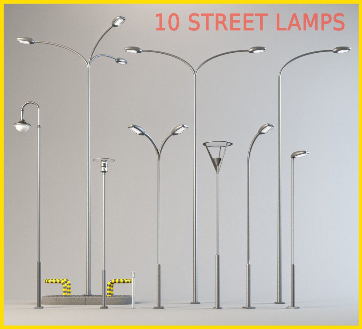 3d Street Lamps
