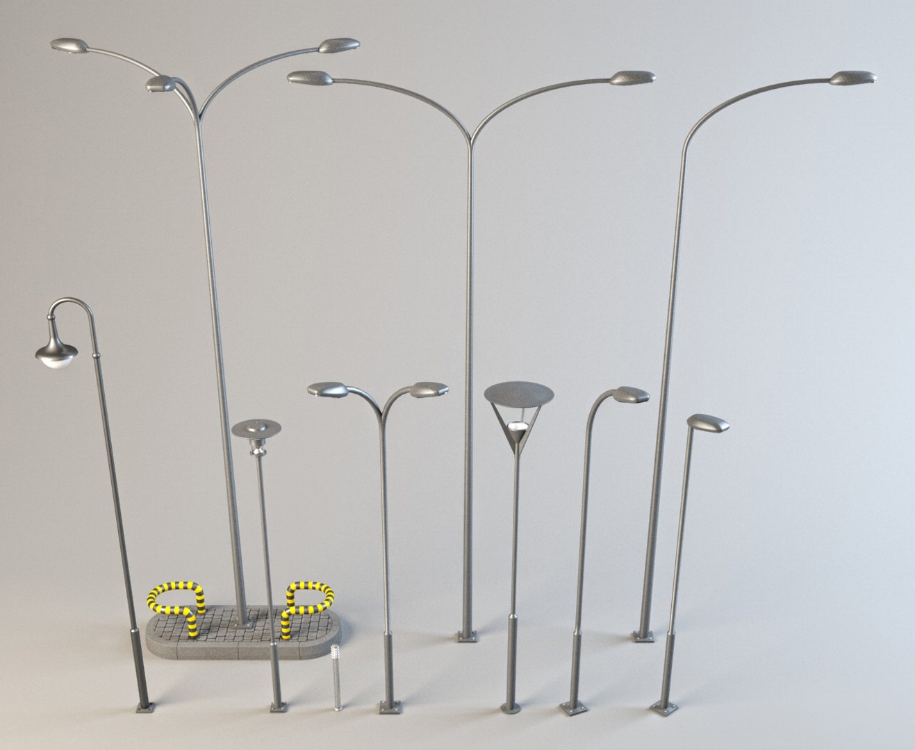 3d Street Lamps