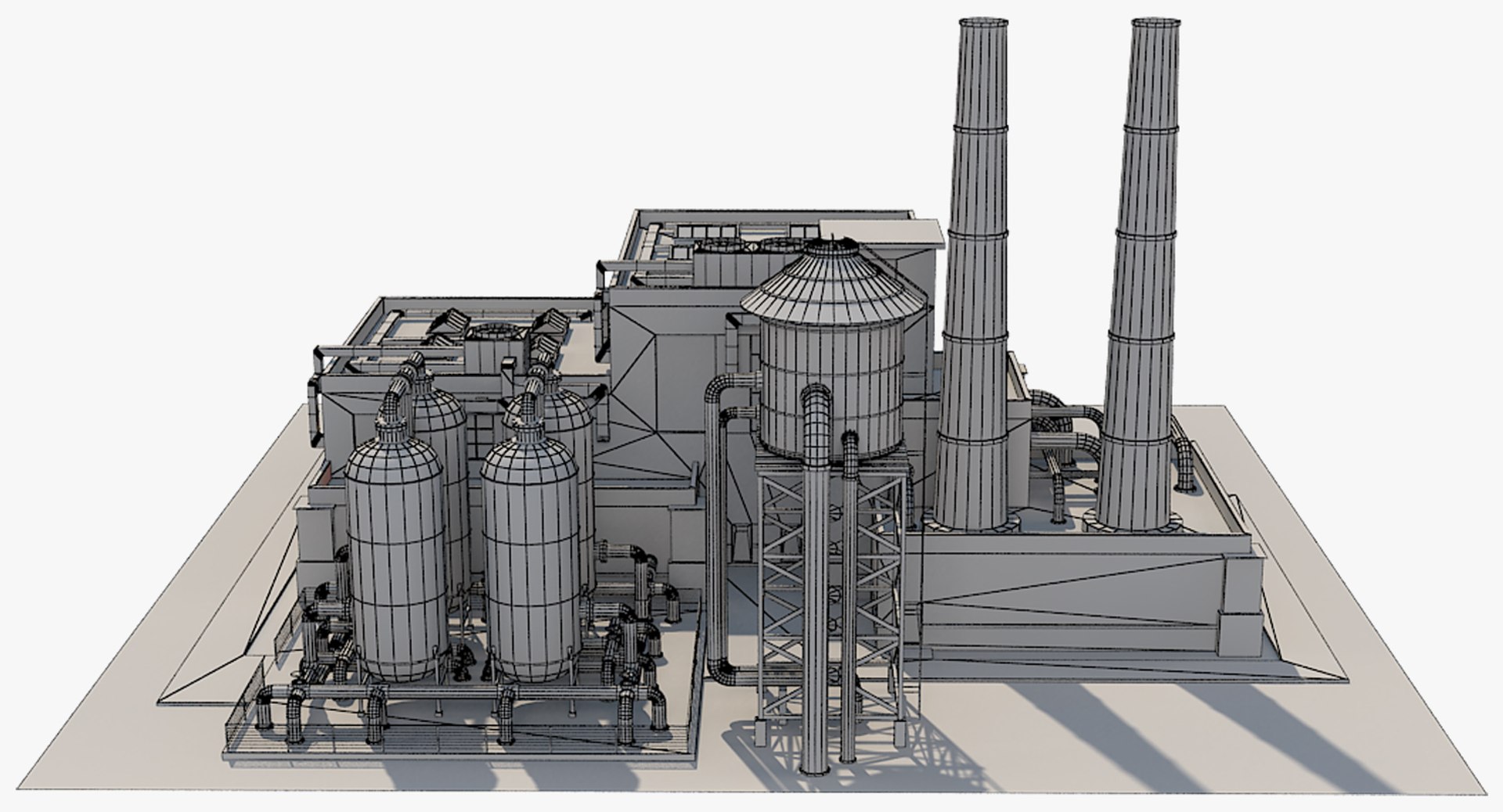 Factory Building 3D Model - TurboSquid 1211500