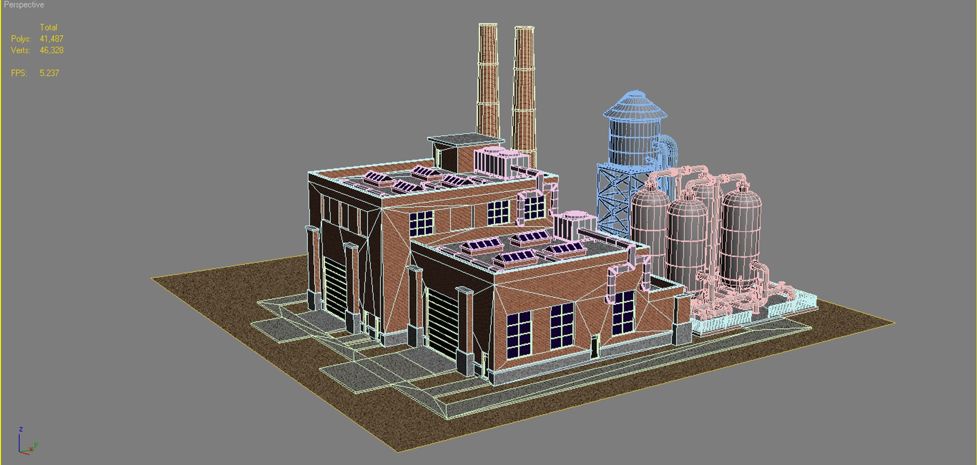 Factory Building 3D Model - TurboSquid 1211500