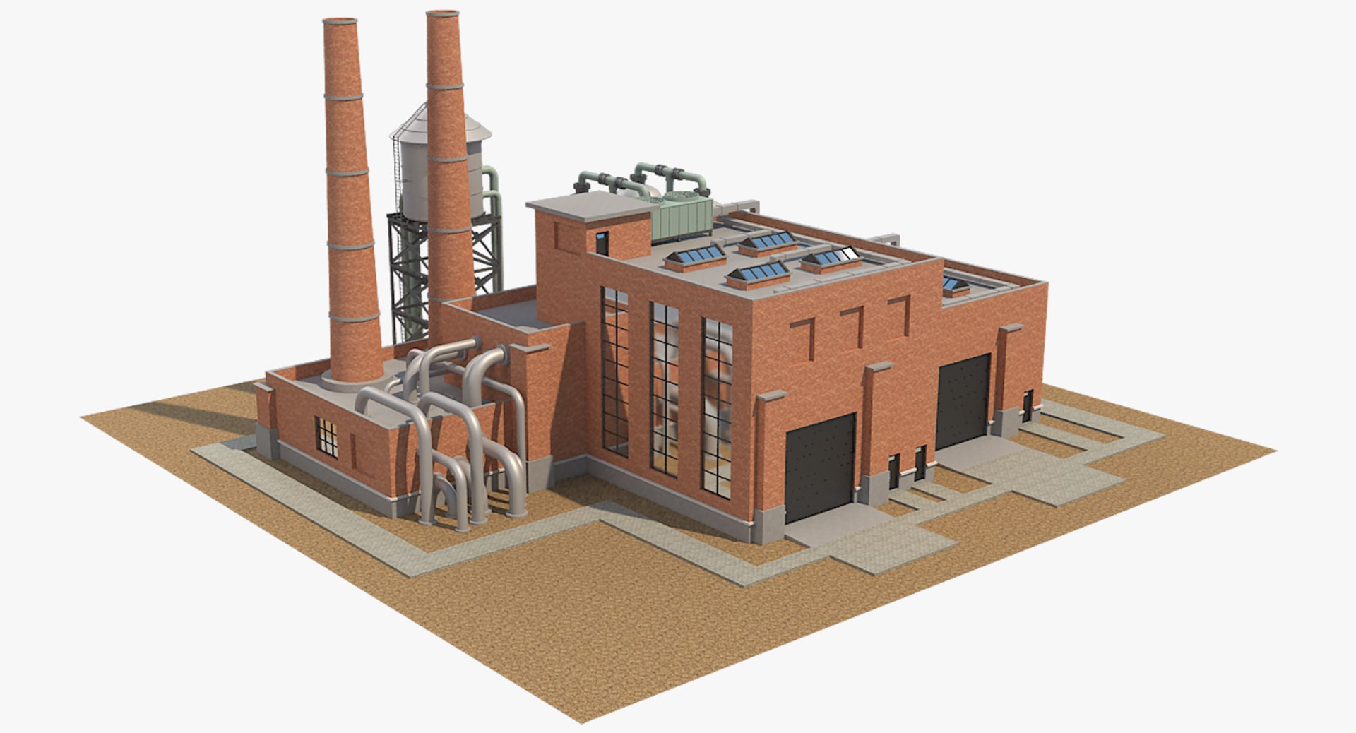 Factory Building 3D Model - TurboSquid 1211500
