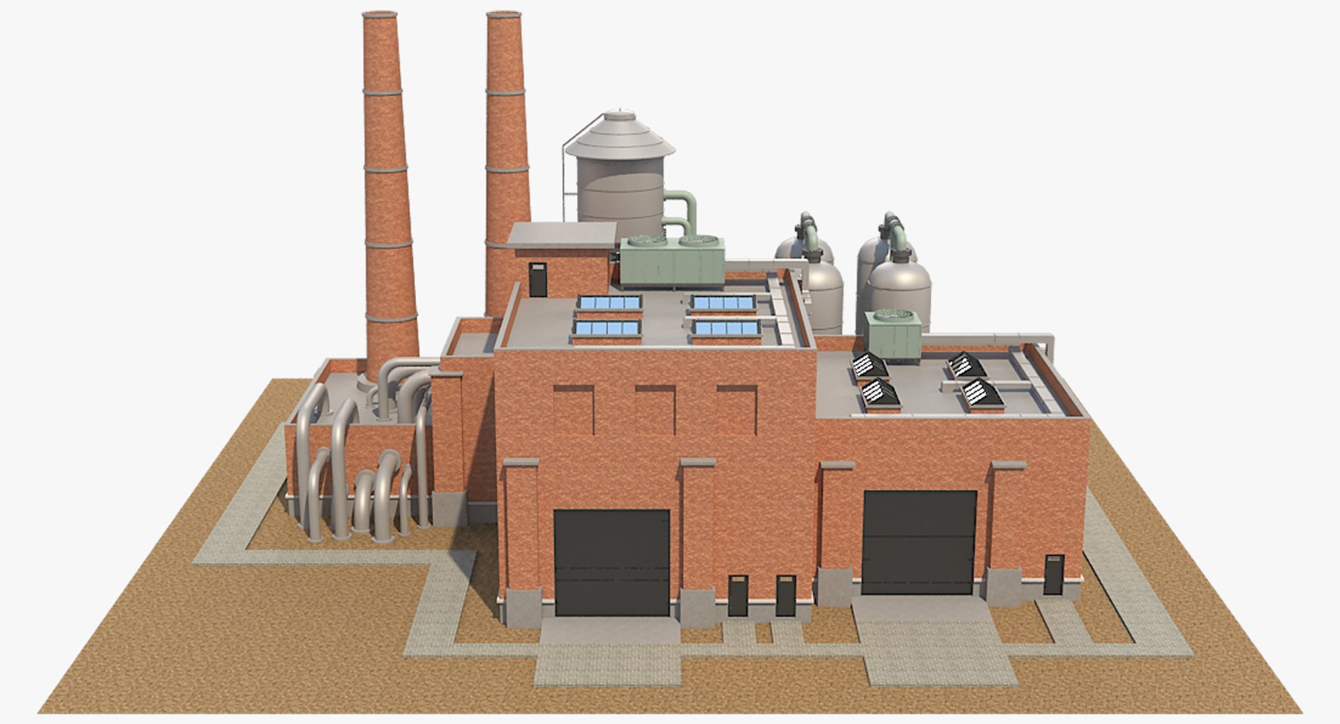 Factory Building 3D Model - TurboSquid 1211500