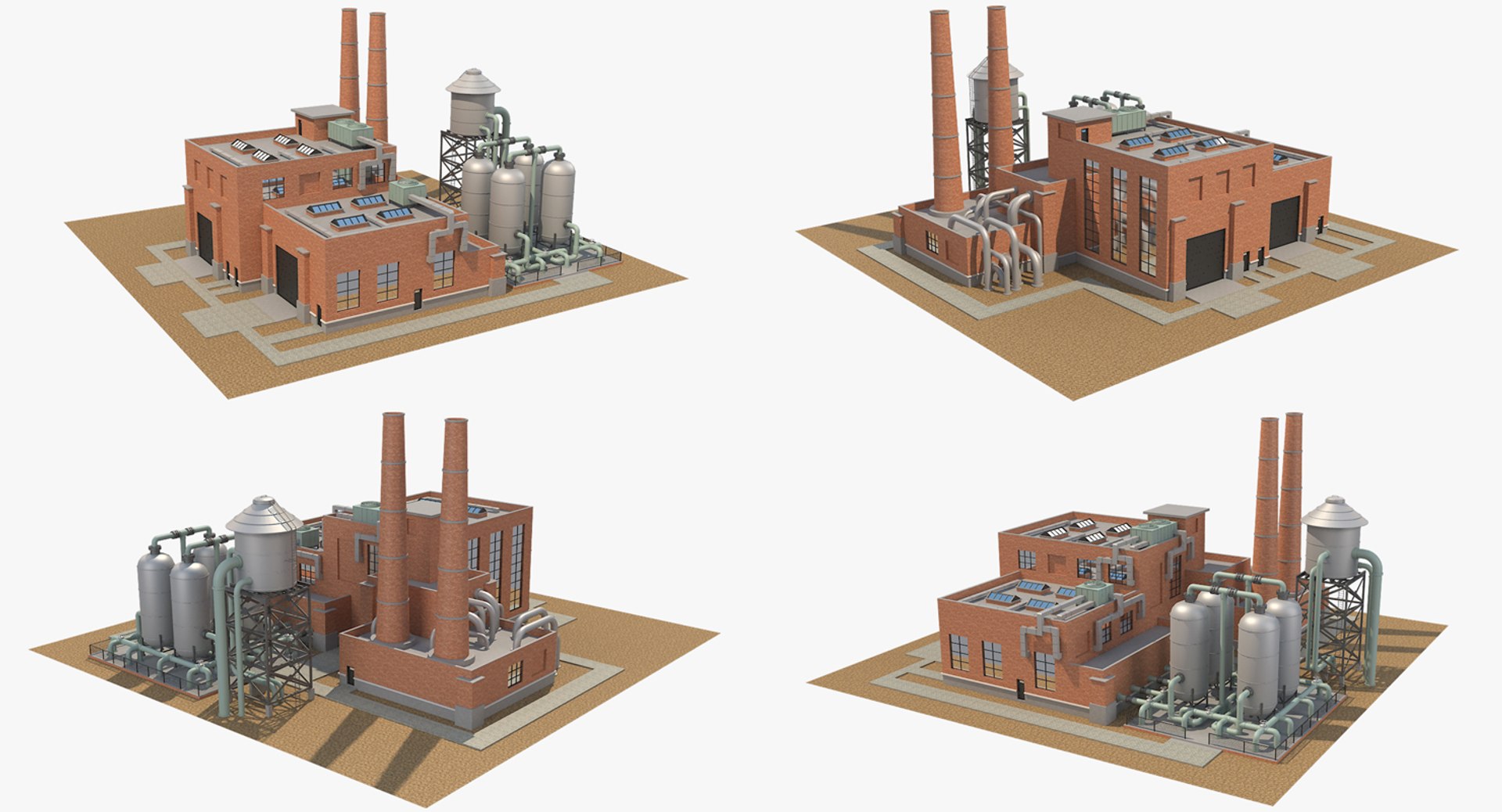 Factory Building 3D Model - TurboSquid 1211500