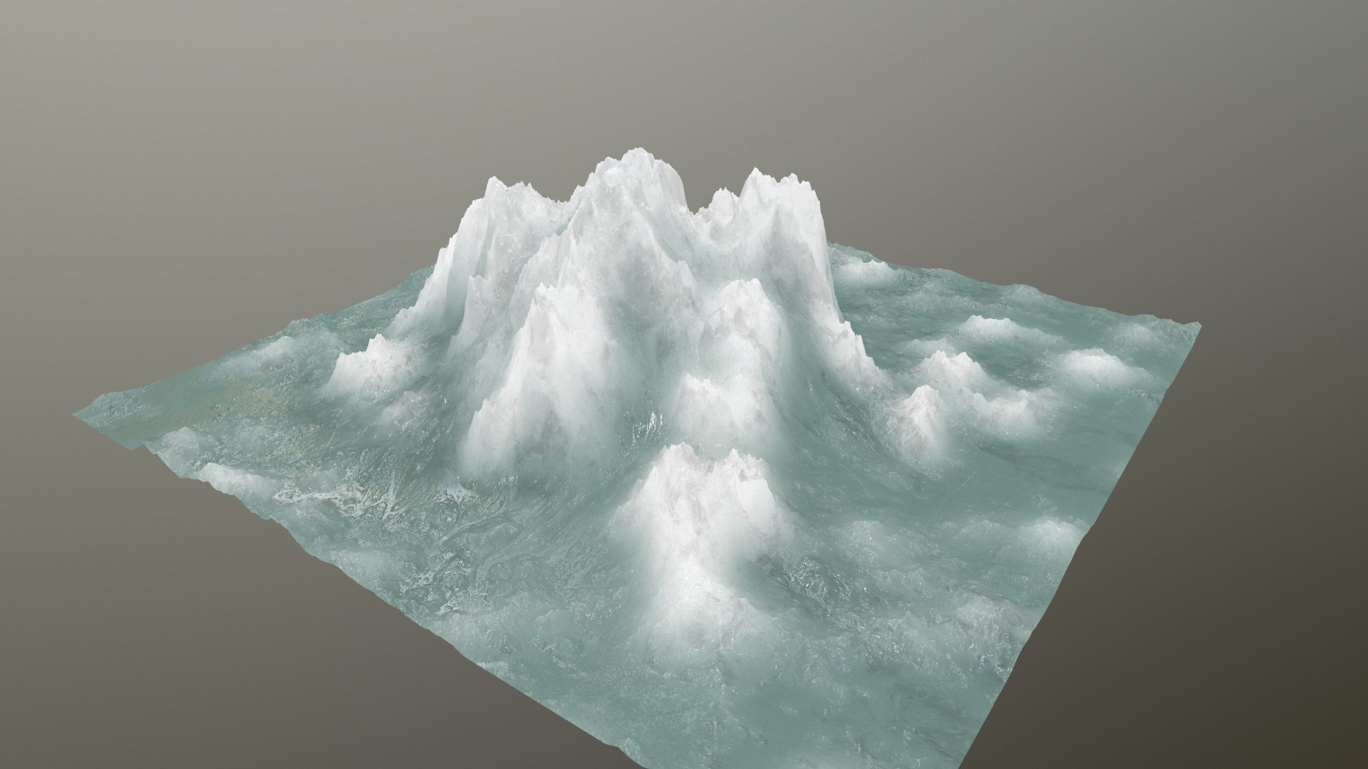 3D Ice Mountain - TurboSquid 1368473