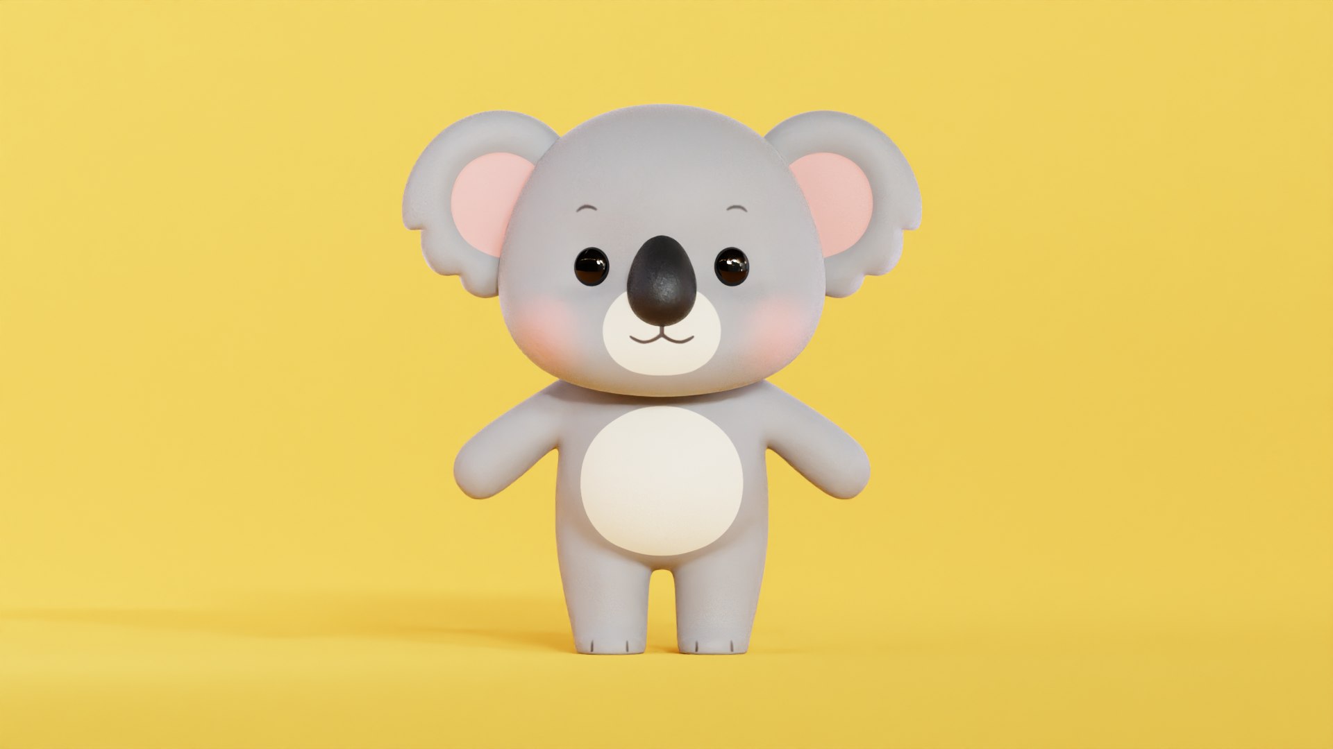 Koala Cartoon Character Chibi Kawaii Low-poly 3d Model 3D - TurboSquid ...