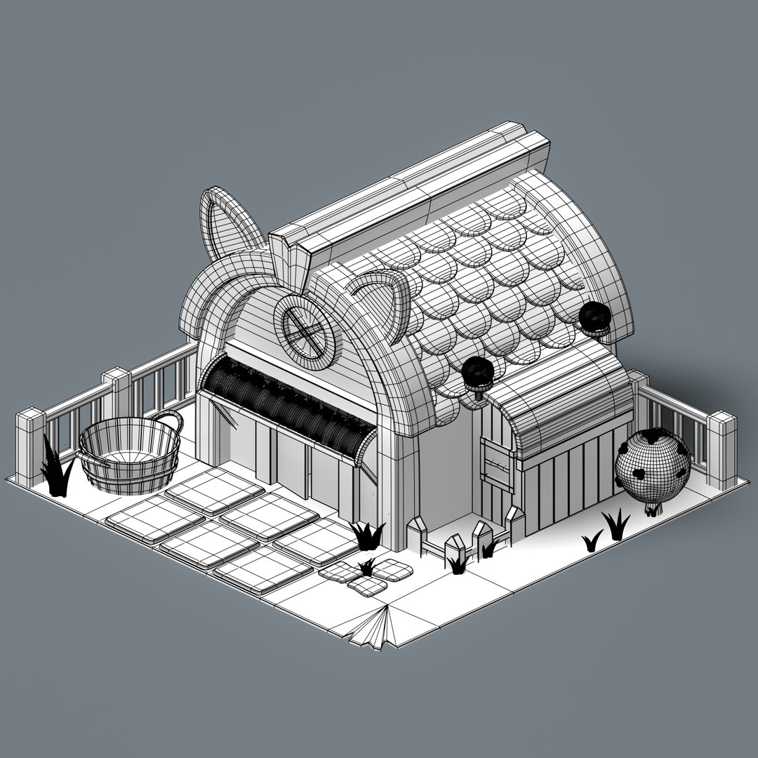 3D Isometric Pig House Games - TurboSquid 1686221