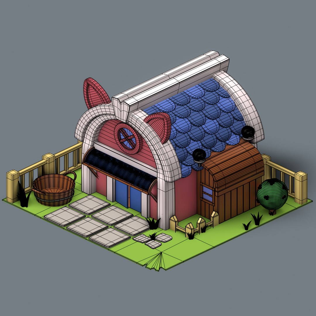3D Isometric Pig House Games - TurboSquid 1686221
