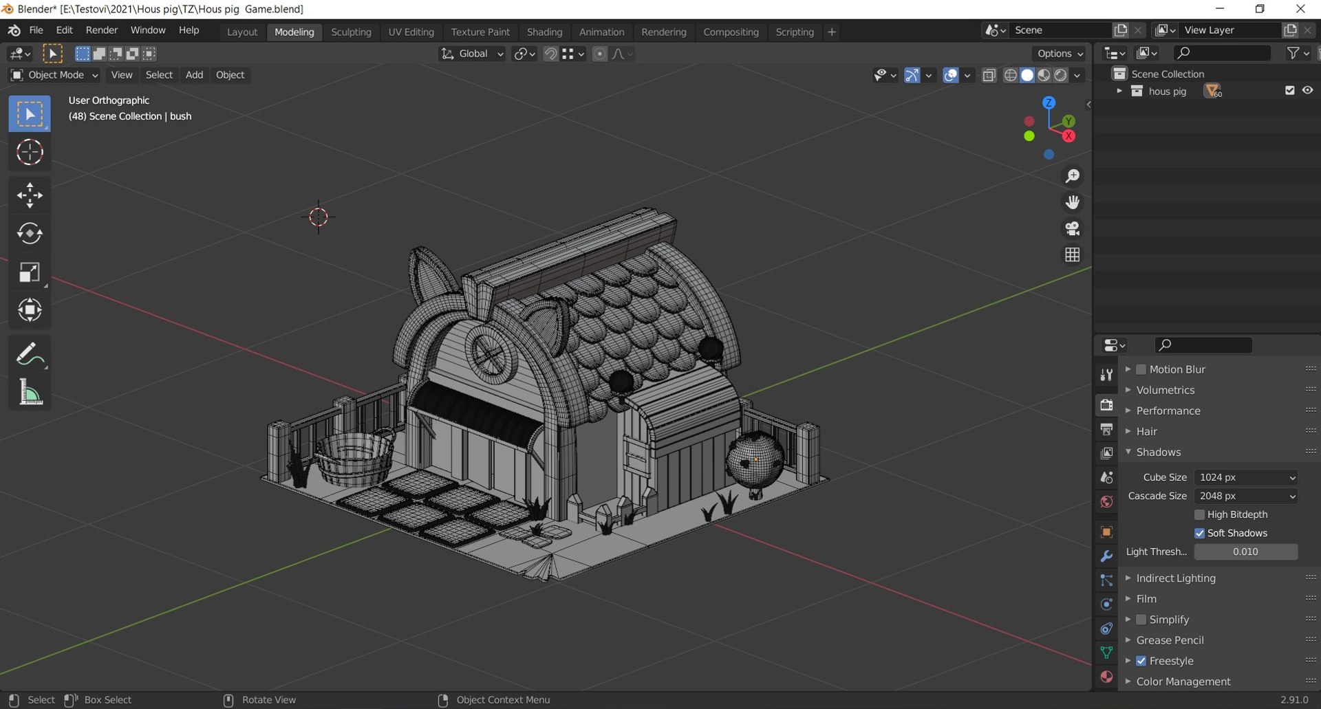 3D Isometric Pig House Games - TurboSquid 1686221