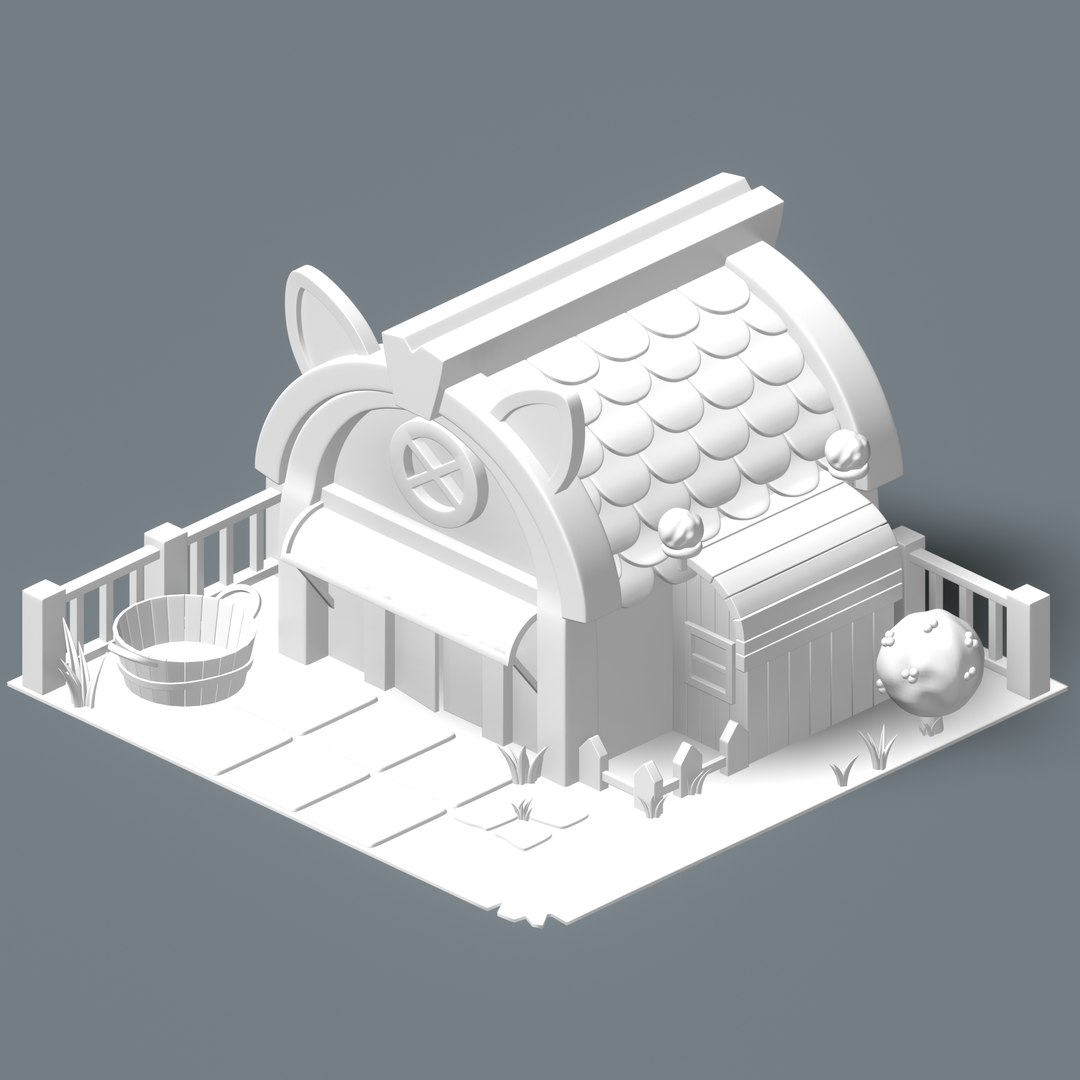 3D Isometric Pig House Games - TurboSquid 1686221