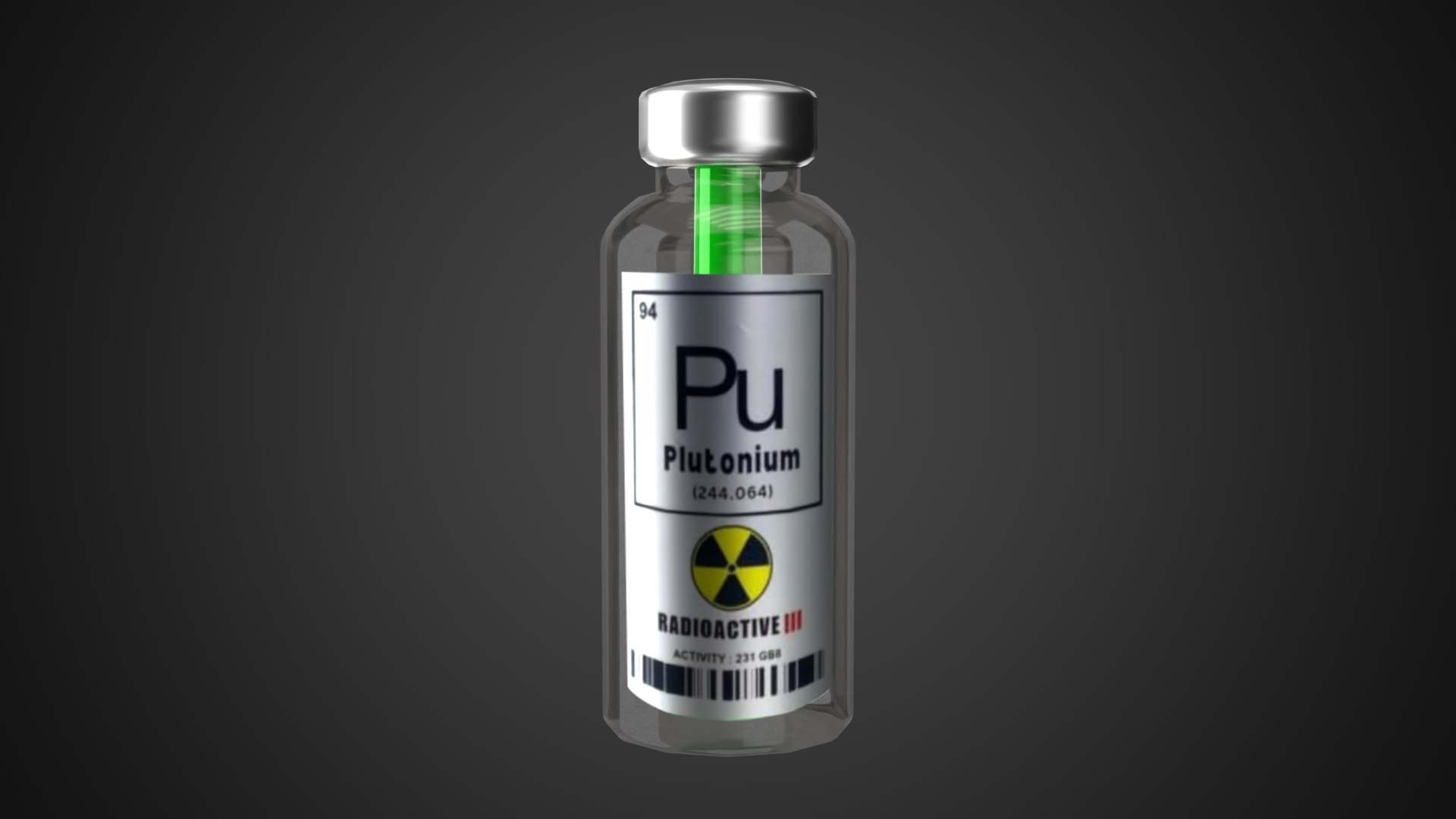 3D Plutonium Bottle Low Poly - TurboSquid 2406810