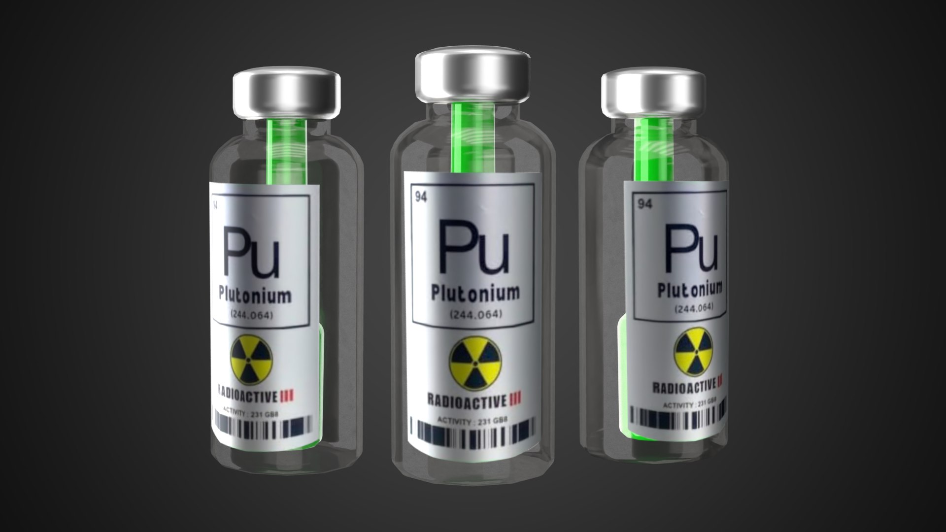 3D Plutonium Bottle Low Poly - TurboSquid 2406810