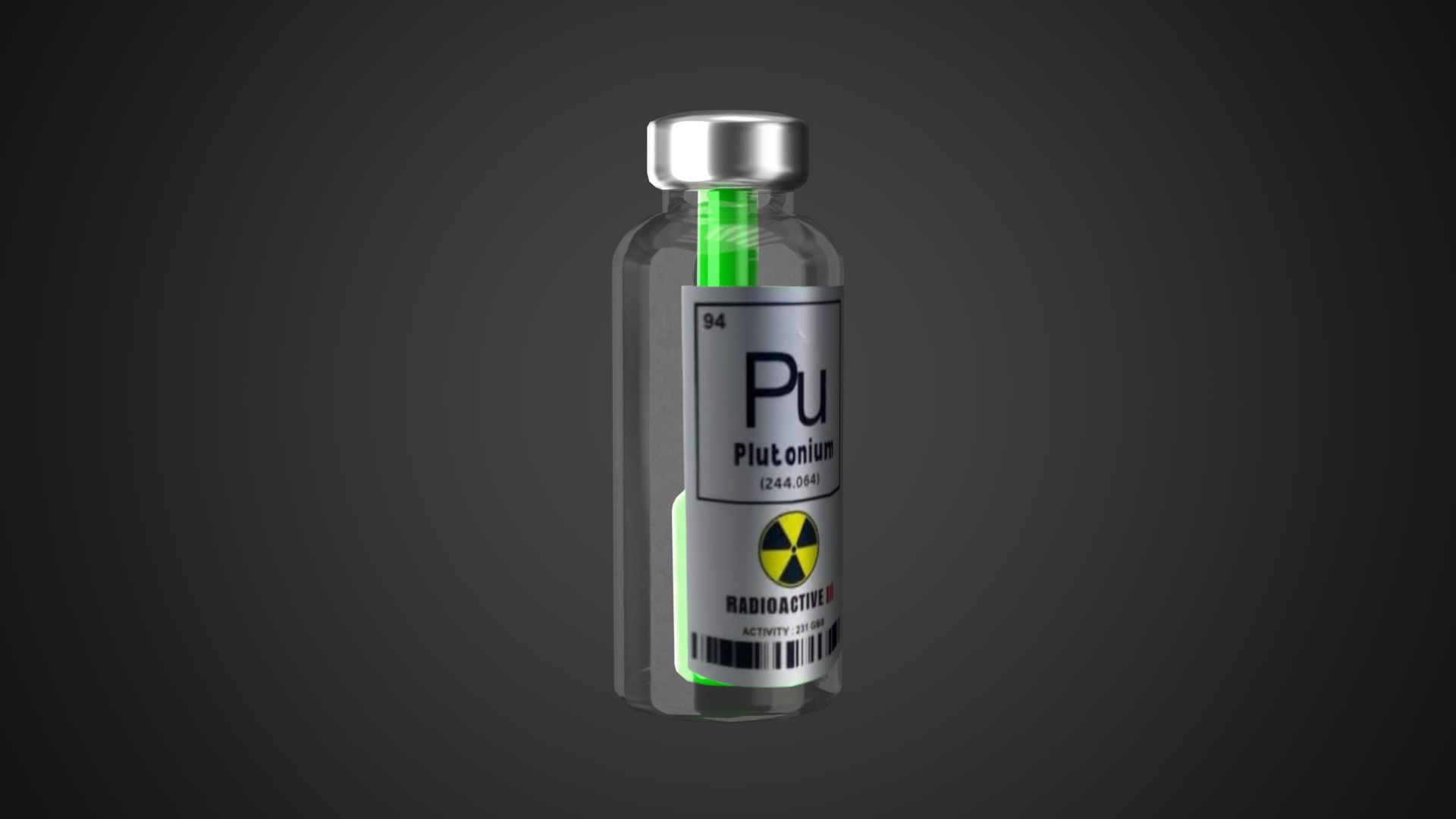 3D Plutonium Bottle Low Poly - TurboSquid 2406810