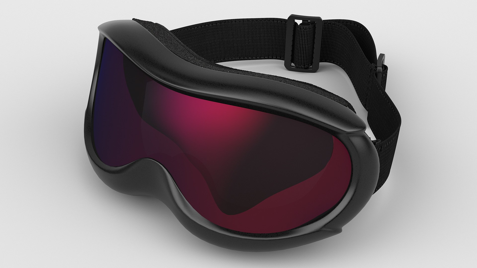 3D Blue And Red Gradient Glass Ski Goggles - TurboSquid 2154614