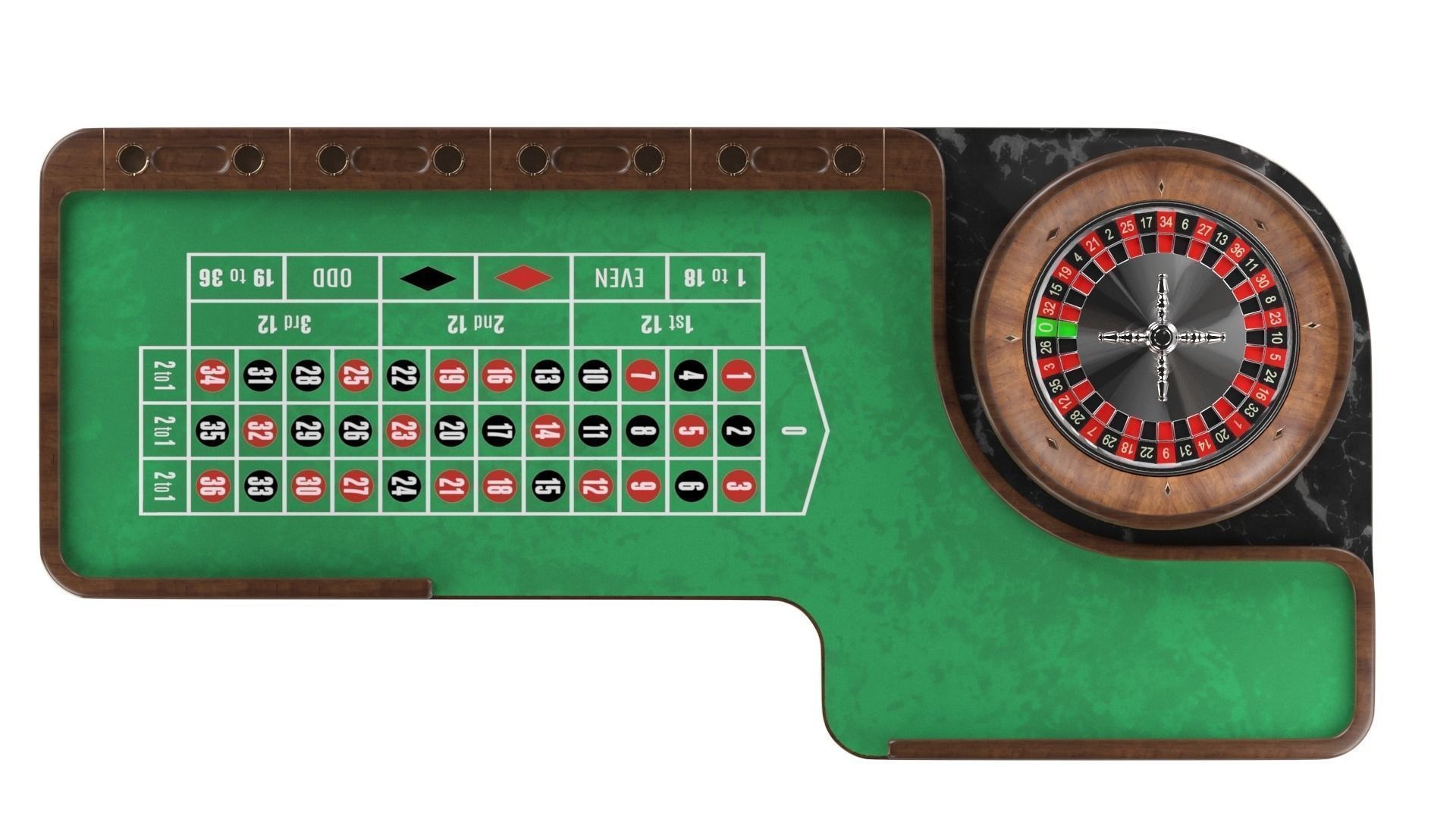 3D Casino Roulette Table model - TurboSquid 2090039