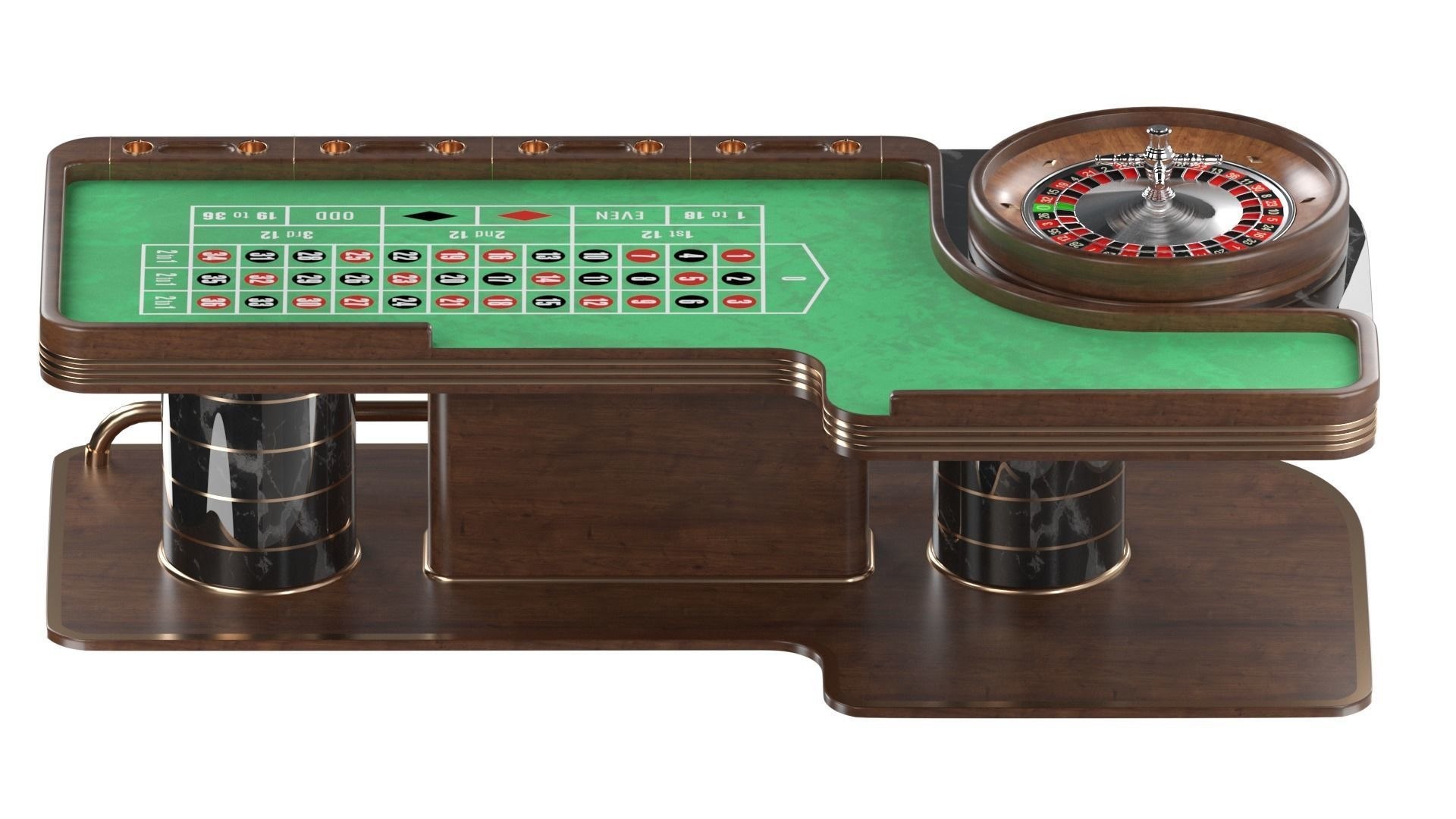 3D Casino Roulette Table model - TurboSquid 2090039