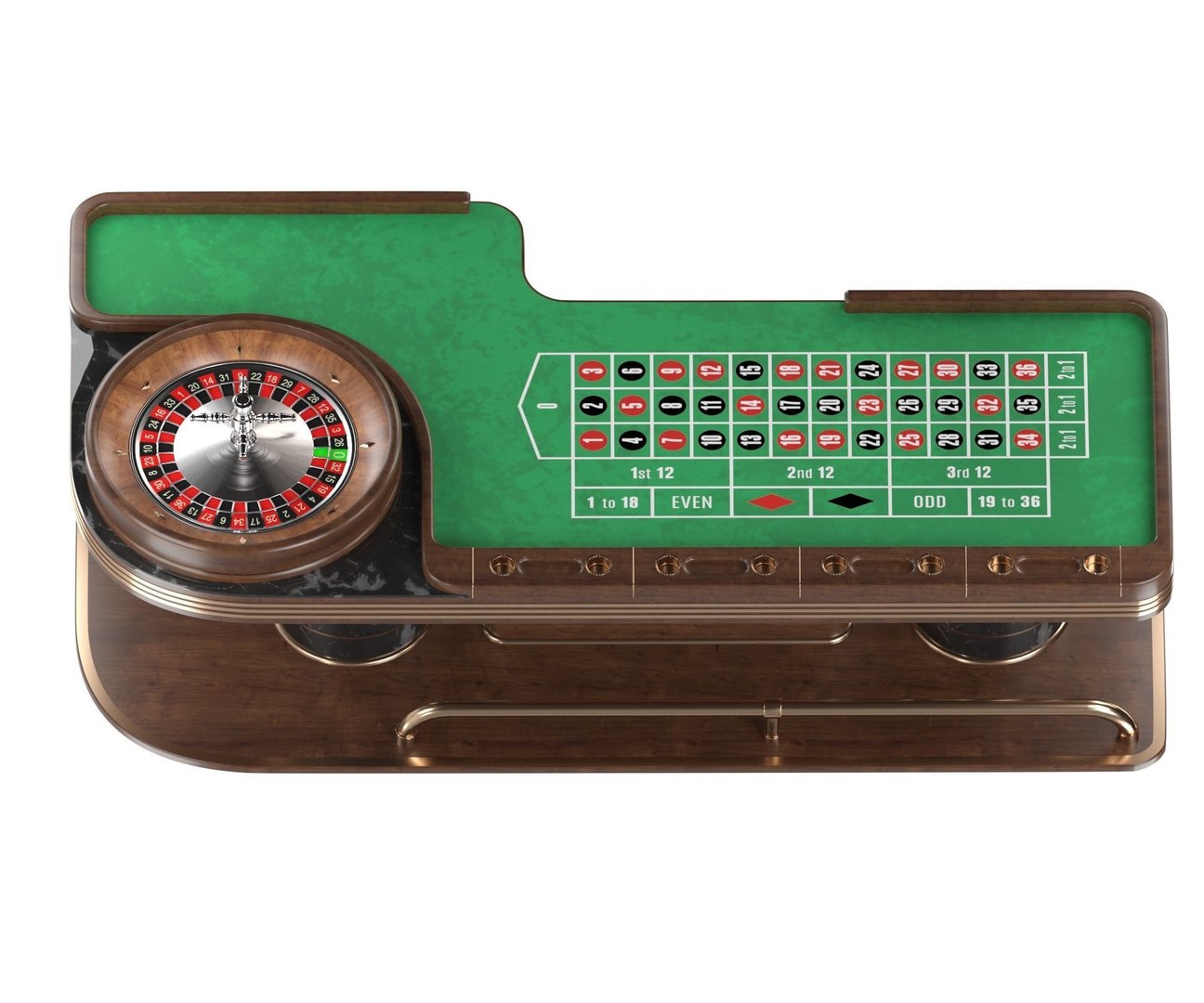3D Casino Roulette Table model - TurboSquid 2090039