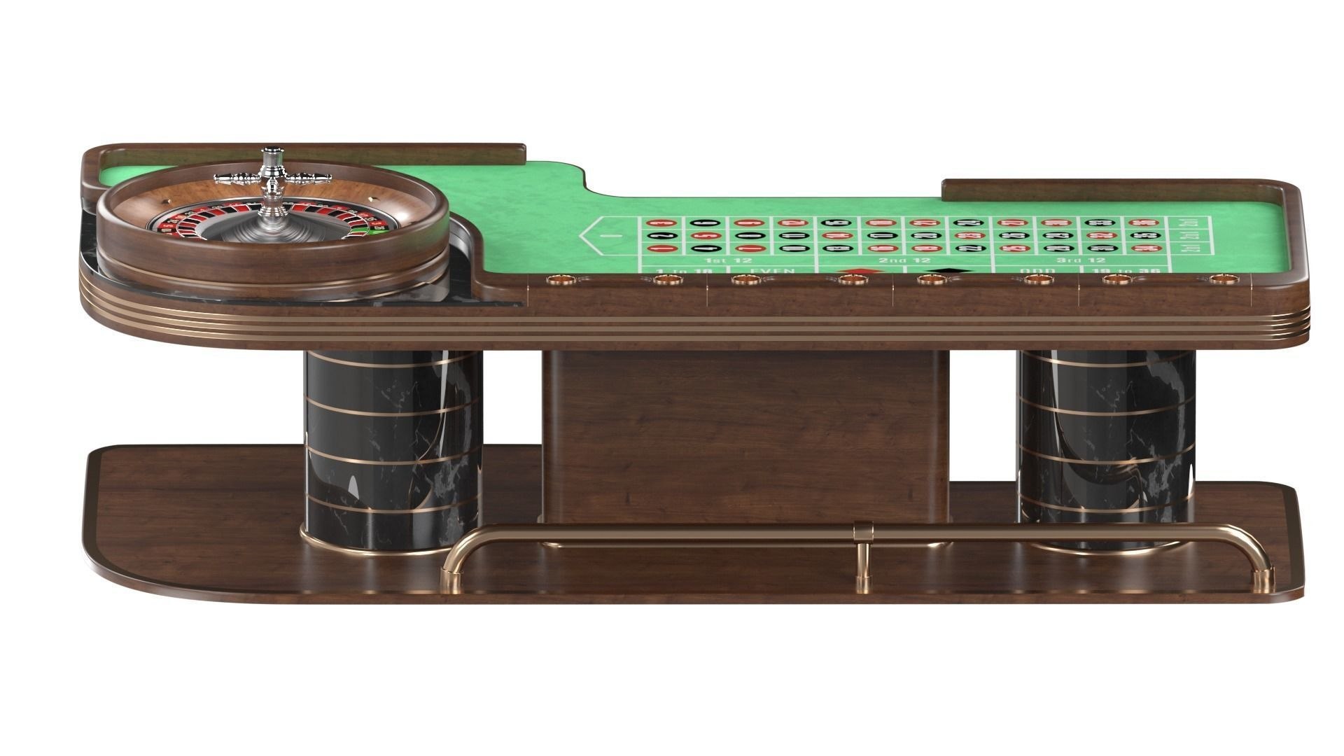 3D Casino Roulette Table model - TurboSquid 2090039