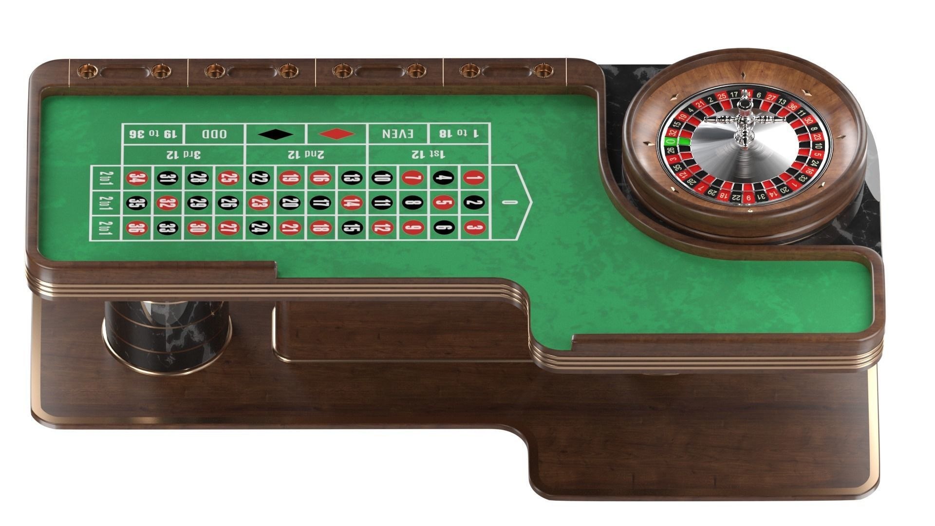 3D Casino Roulette Table model - TurboSquid 2090039