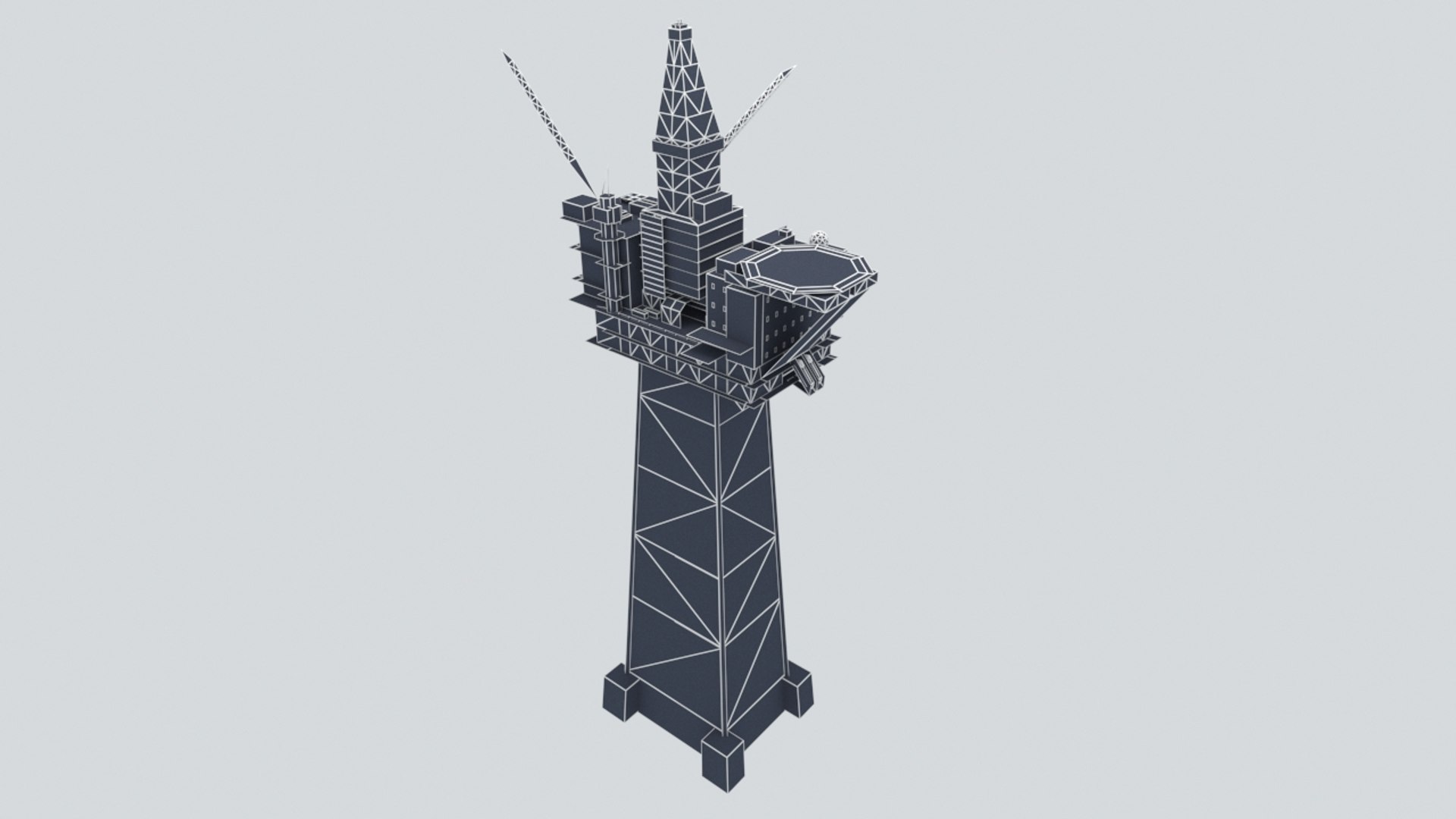 3D Jotun B Oil Platform Model - TurboSquid 1193498