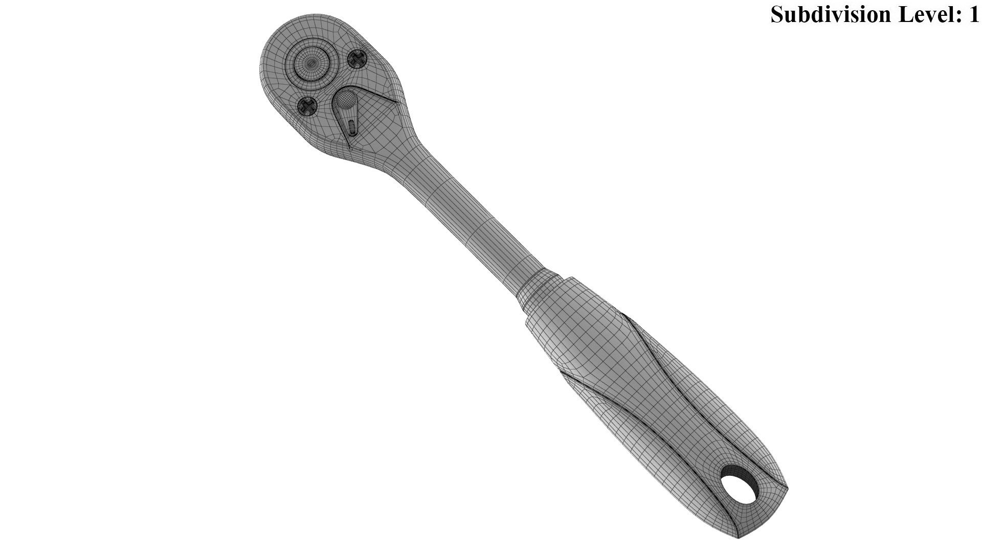 3D Detailed Socket Wrench Model - TurboSquid 2150820