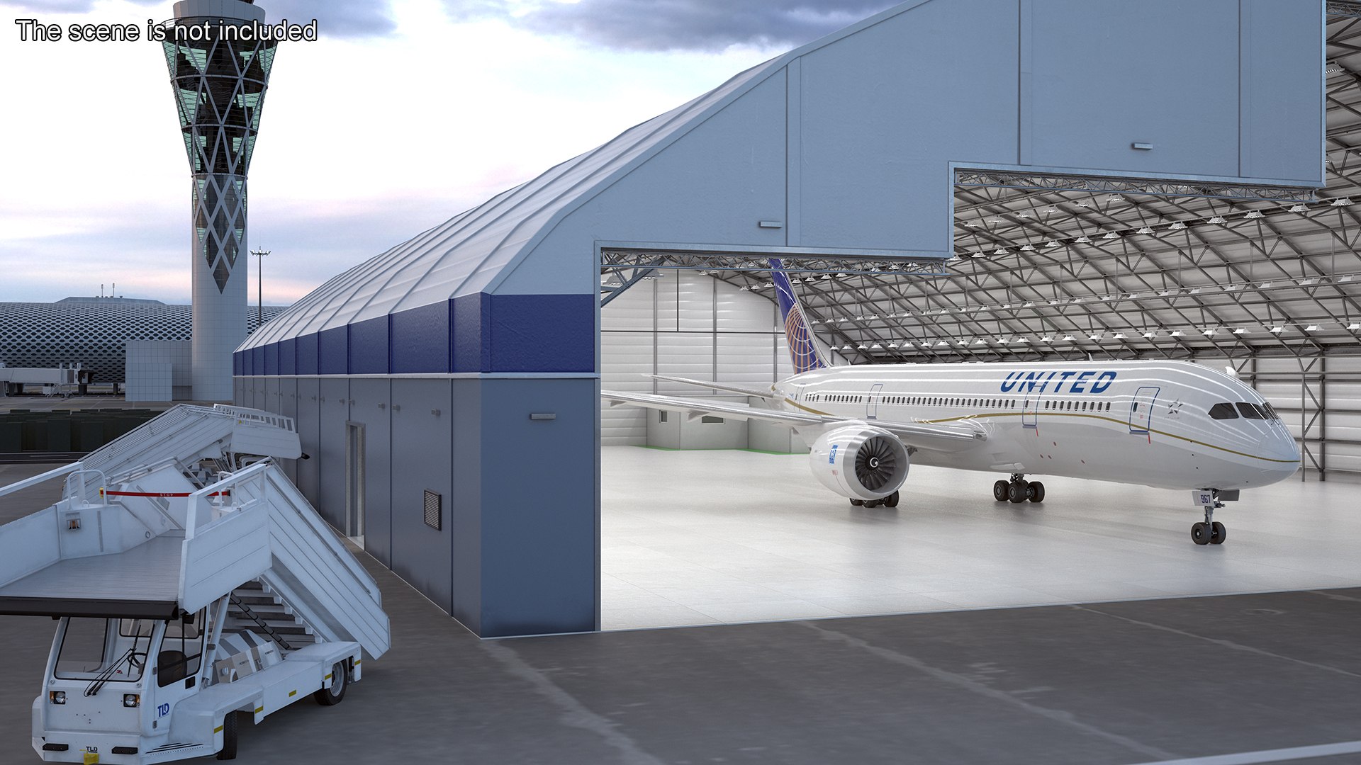 United Airlines Boeing 787-8 Dreamliner Rigged For Cinema 4D 3D Model ...