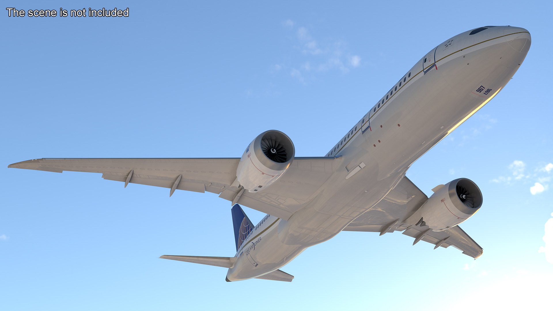 United Airlines Boeing 787-8 Dreamliner Rigged For Cinema 4D 3D Model ...