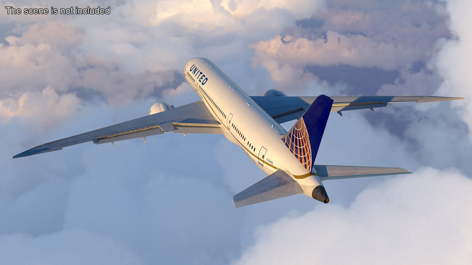 United Airlines Boeing 787-8 Dreamliner Rigged For Cinema 4D 3D Model ...
