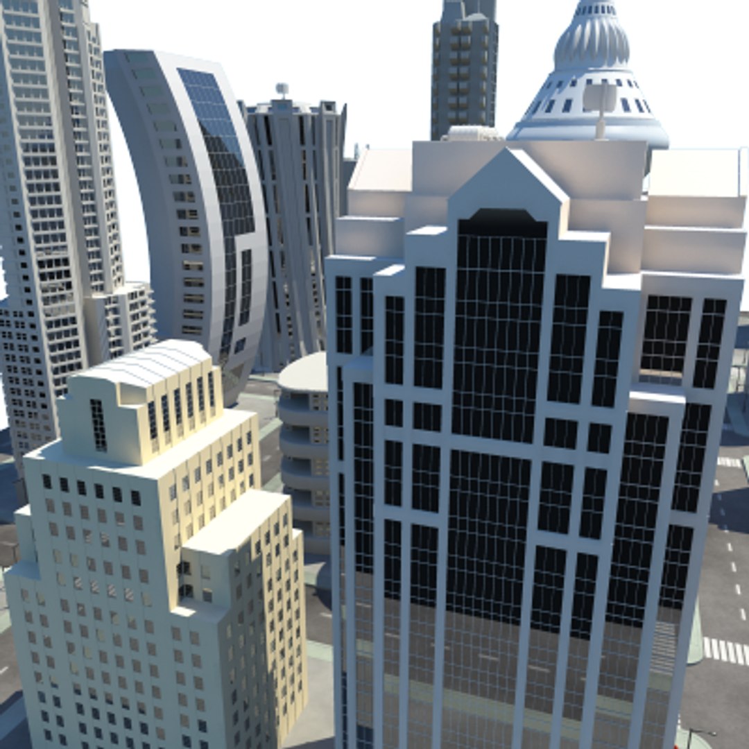 3d model city buildings