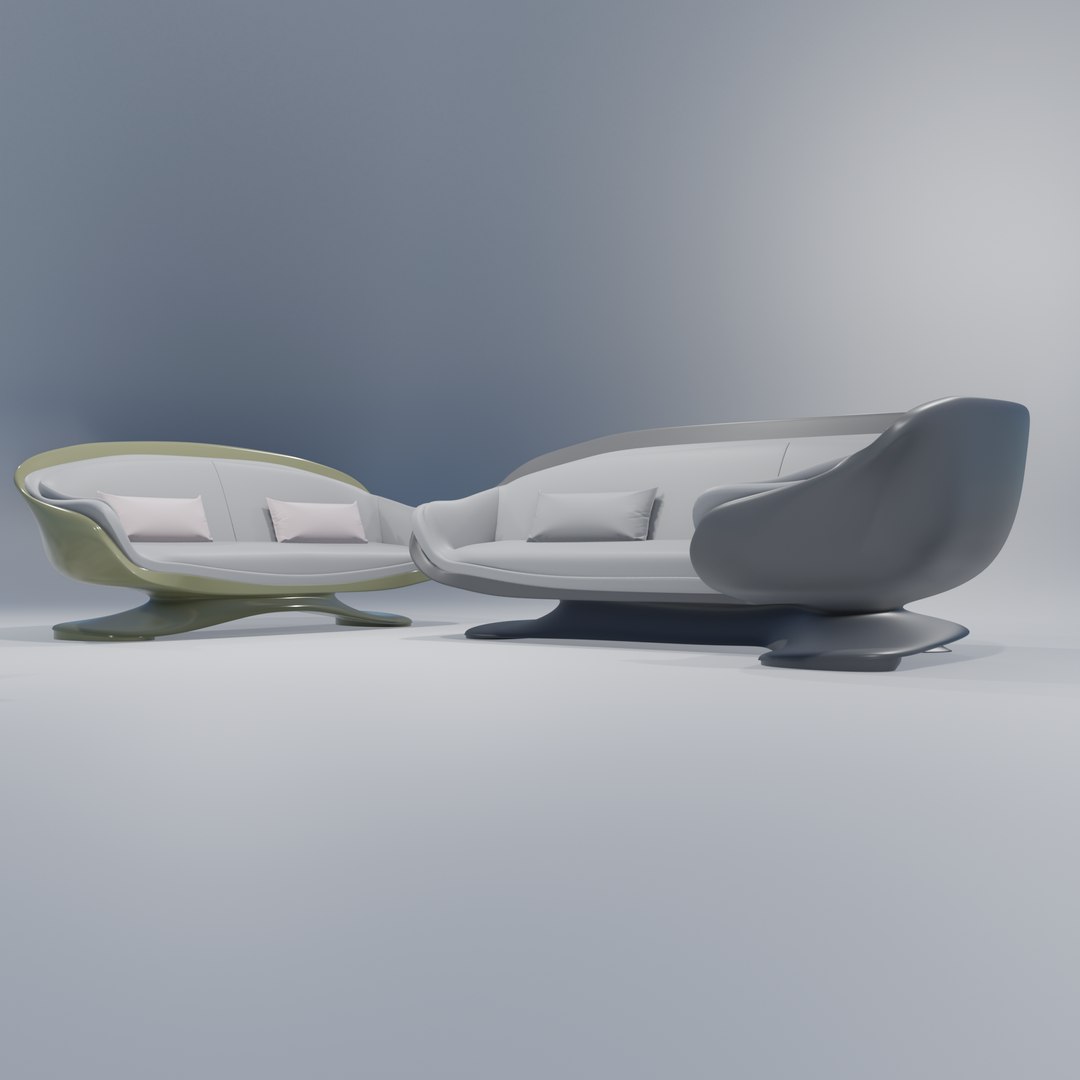 Modern Sofa Futuristic Interior 3d Model - TurboSquid 2306973