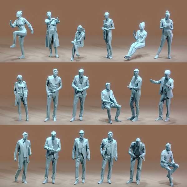 3D Paper People - TurboSquid 1751867