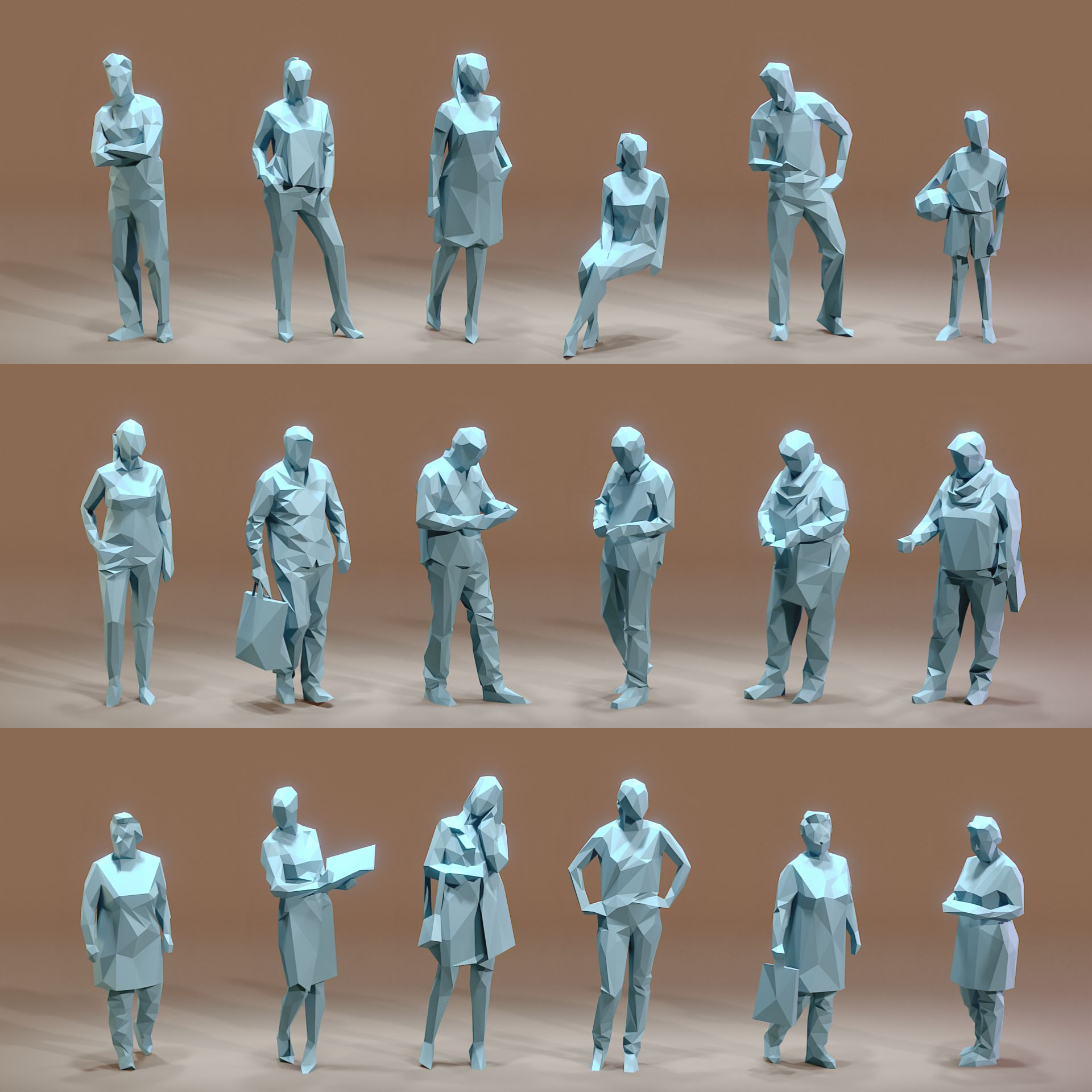 3D Paper People - TurboSquid 1751867