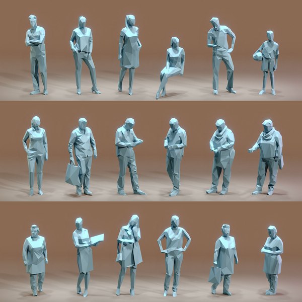 3D Paper People - TurboSquid 1751867