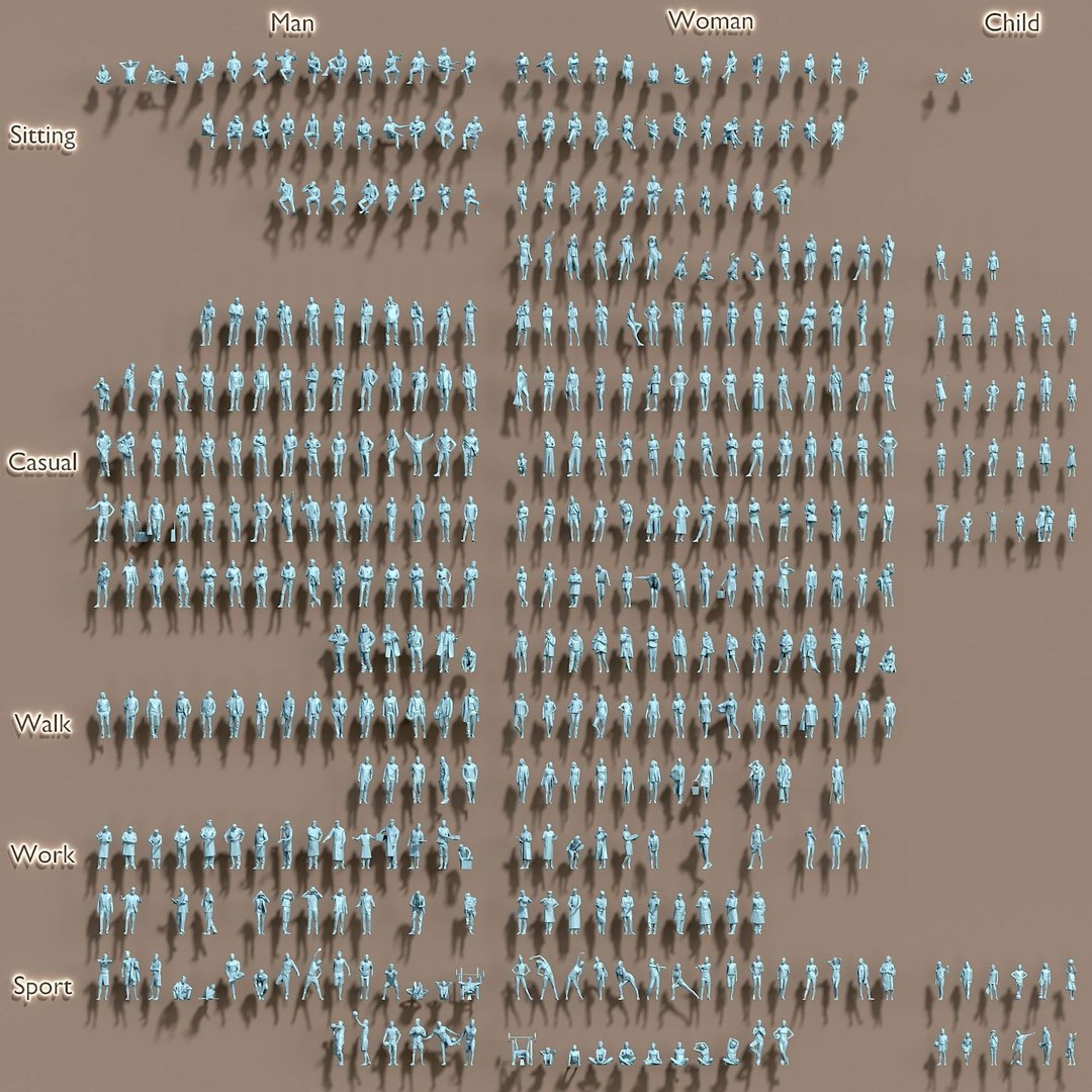 3D Paper People - TurboSquid 1751867