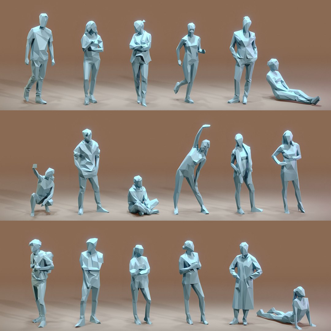 3D Paper People - TurboSquid 1751867