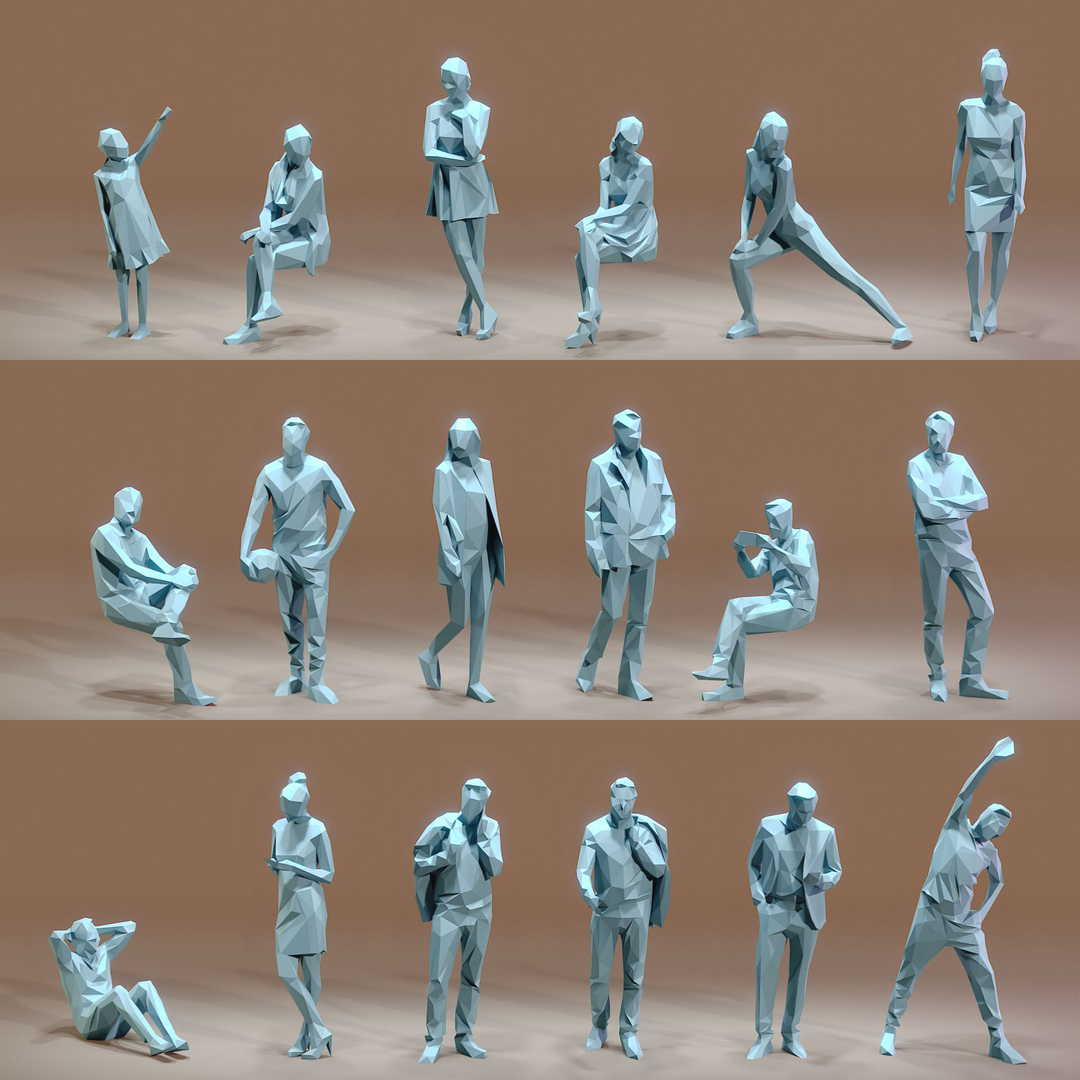 3D Paper People - TurboSquid 1751867