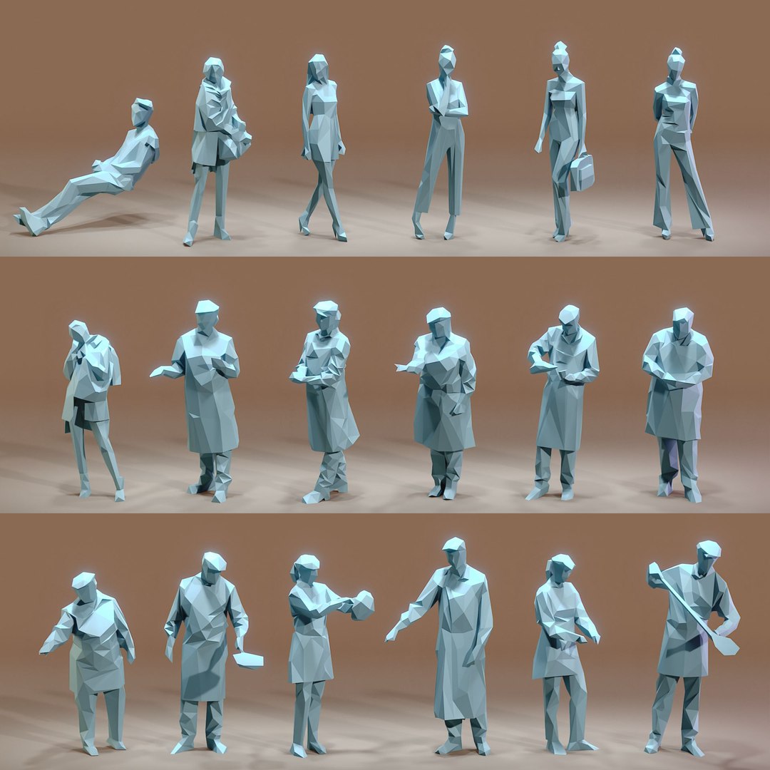 3D Paper People - TurboSquid 1751867