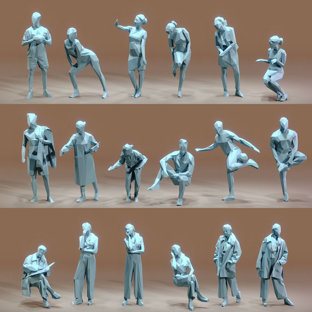 3D Paper People - TurboSquid 1751867