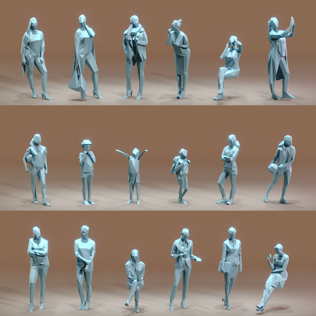 3D Paper People - TurboSquid 1751867