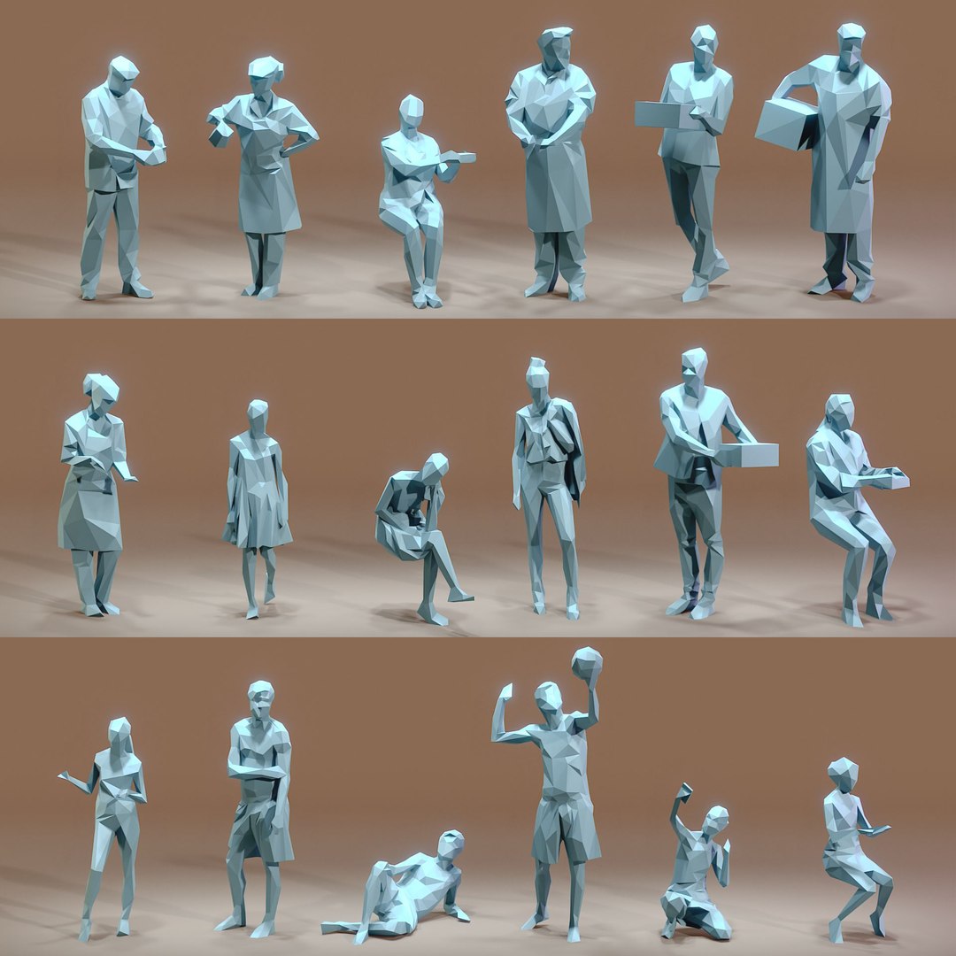 3D Paper People - TurboSquid 1751867