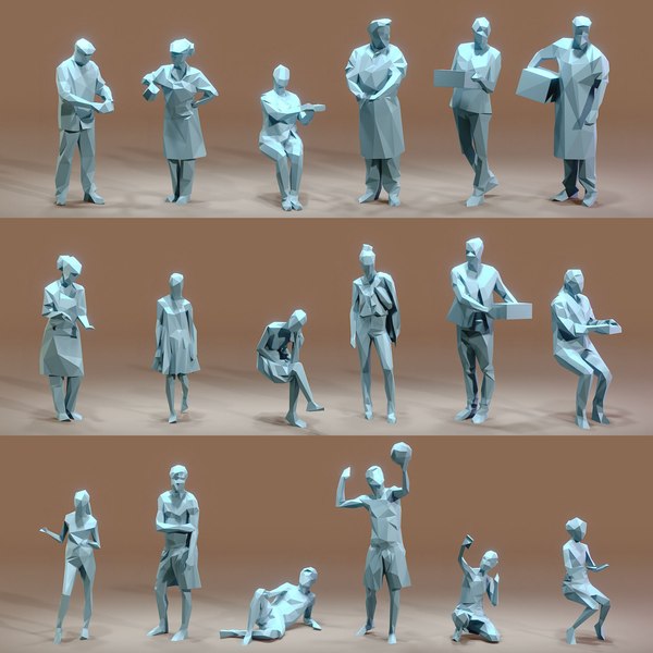 3D Paper People - TurboSquid 1751867