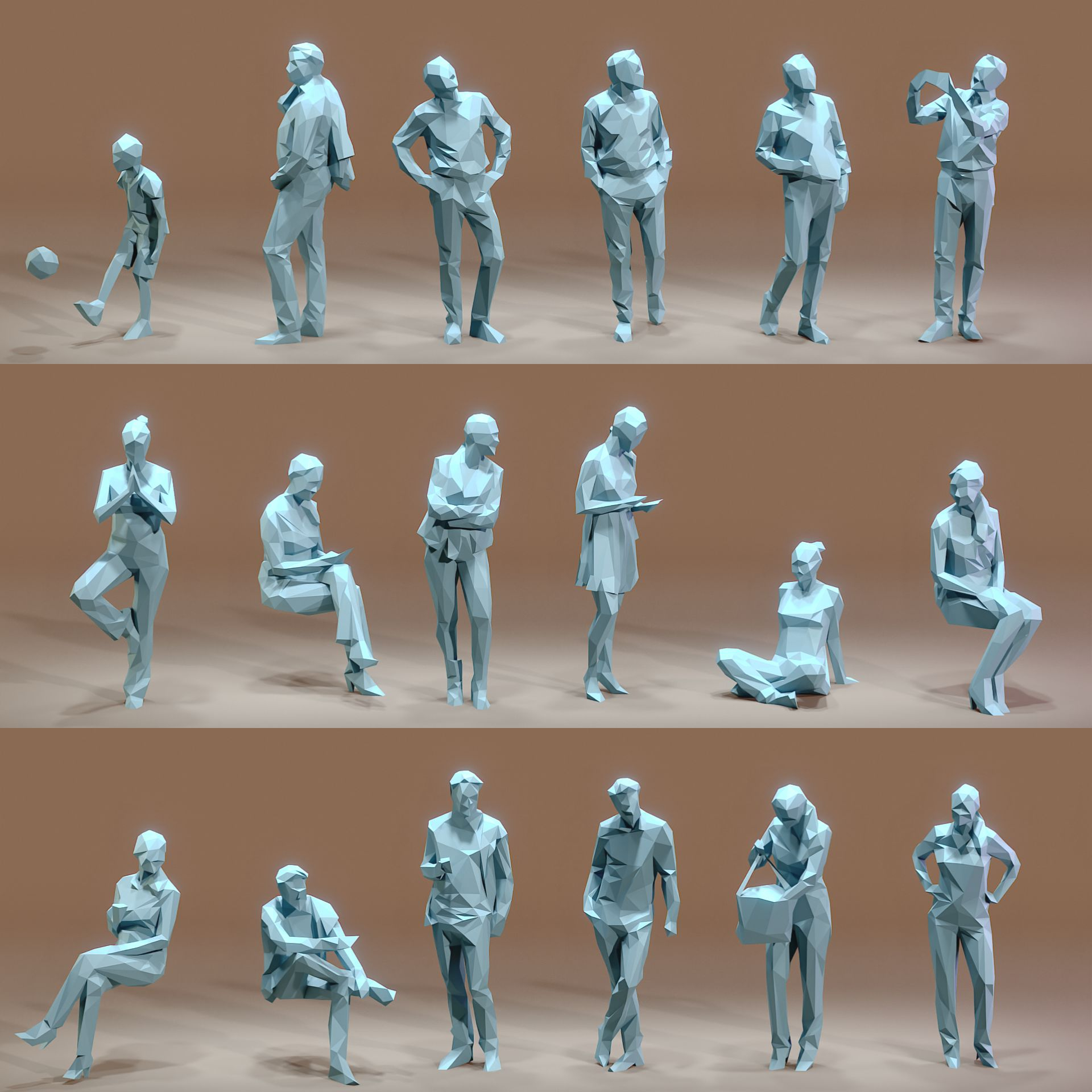 3D Paper People - TurboSquid 1751867