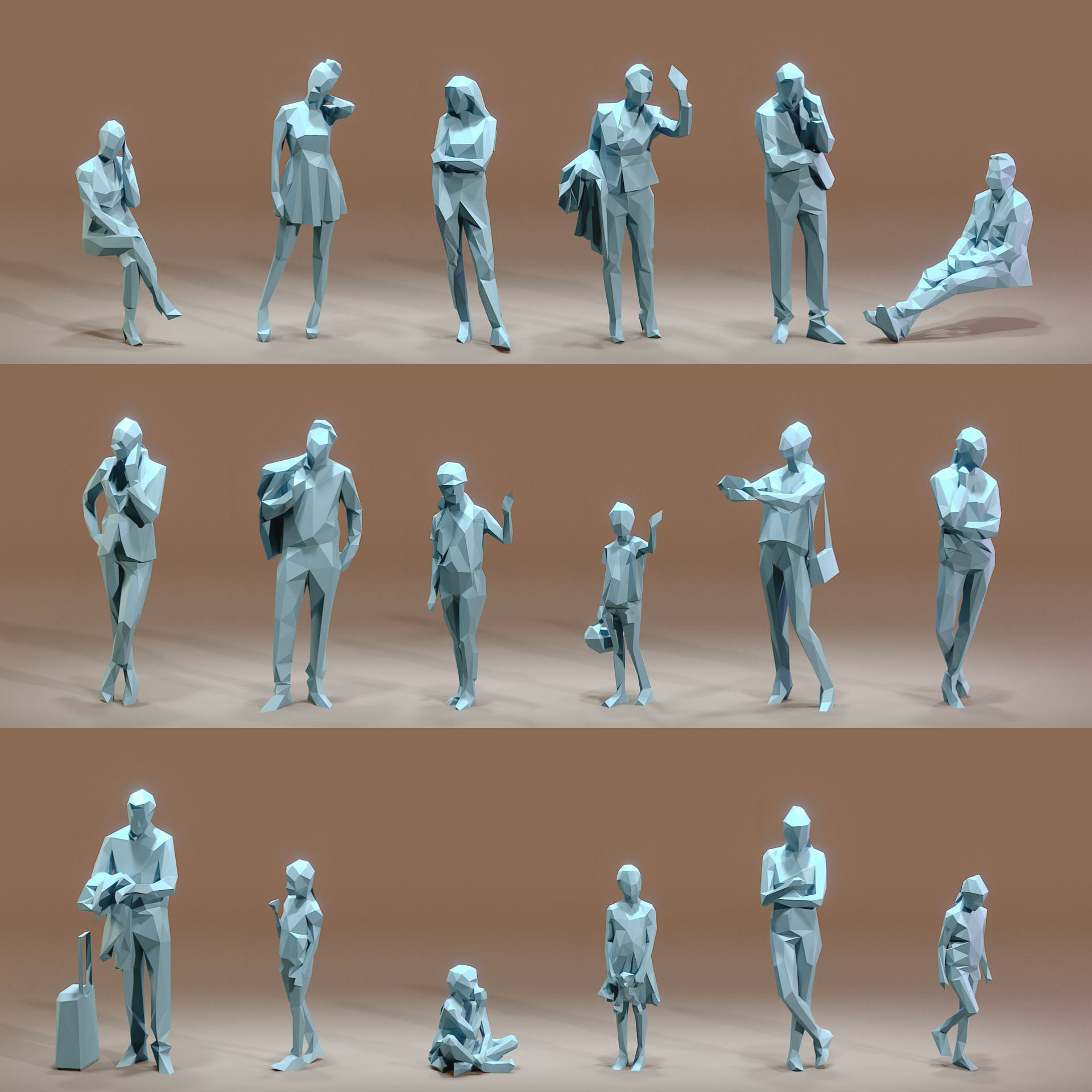 3D Paper People - TurboSquid 1751867