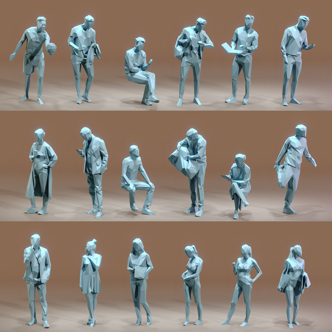 3D Paper People - TurboSquid 1751867