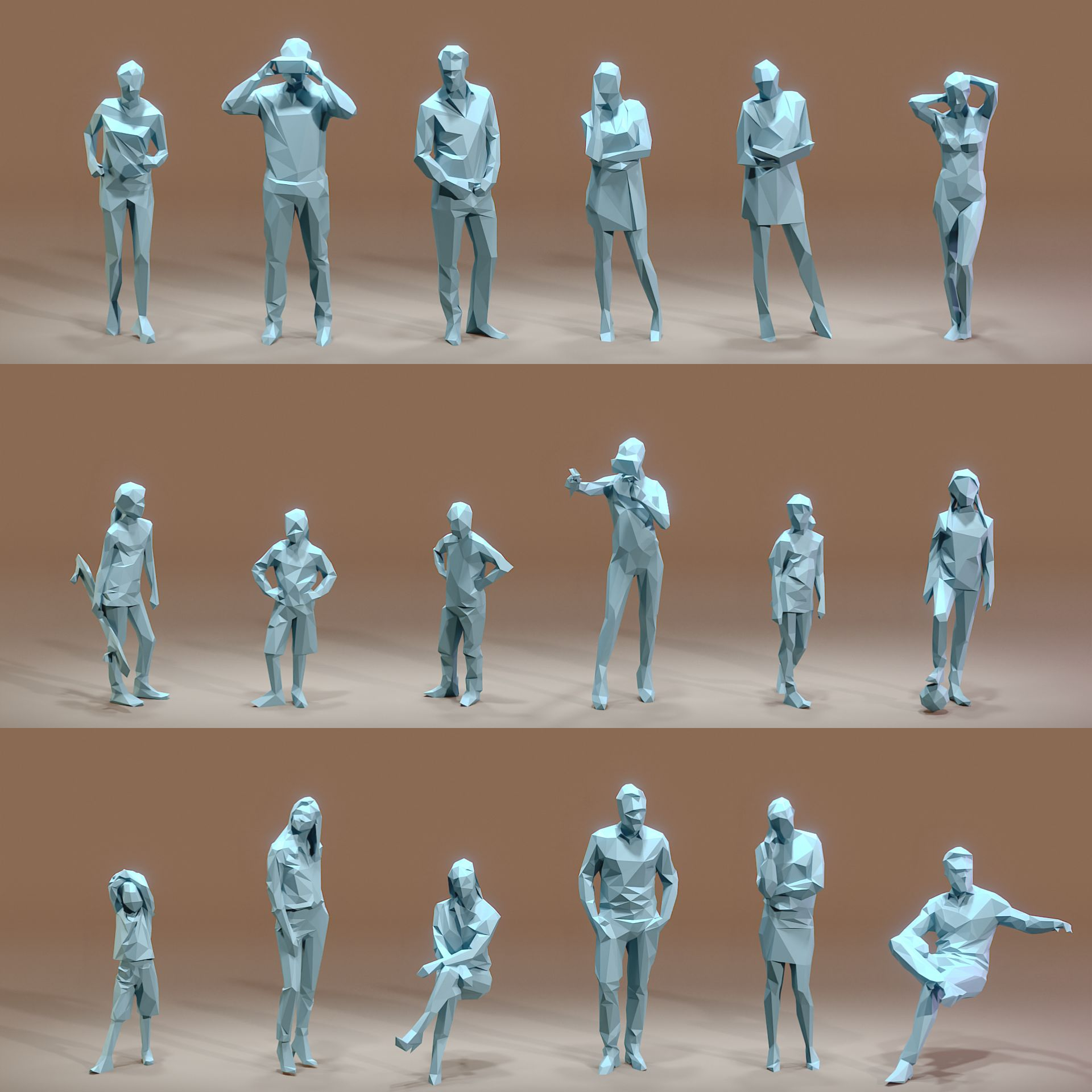 3D Paper People - TurboSquid 1751867