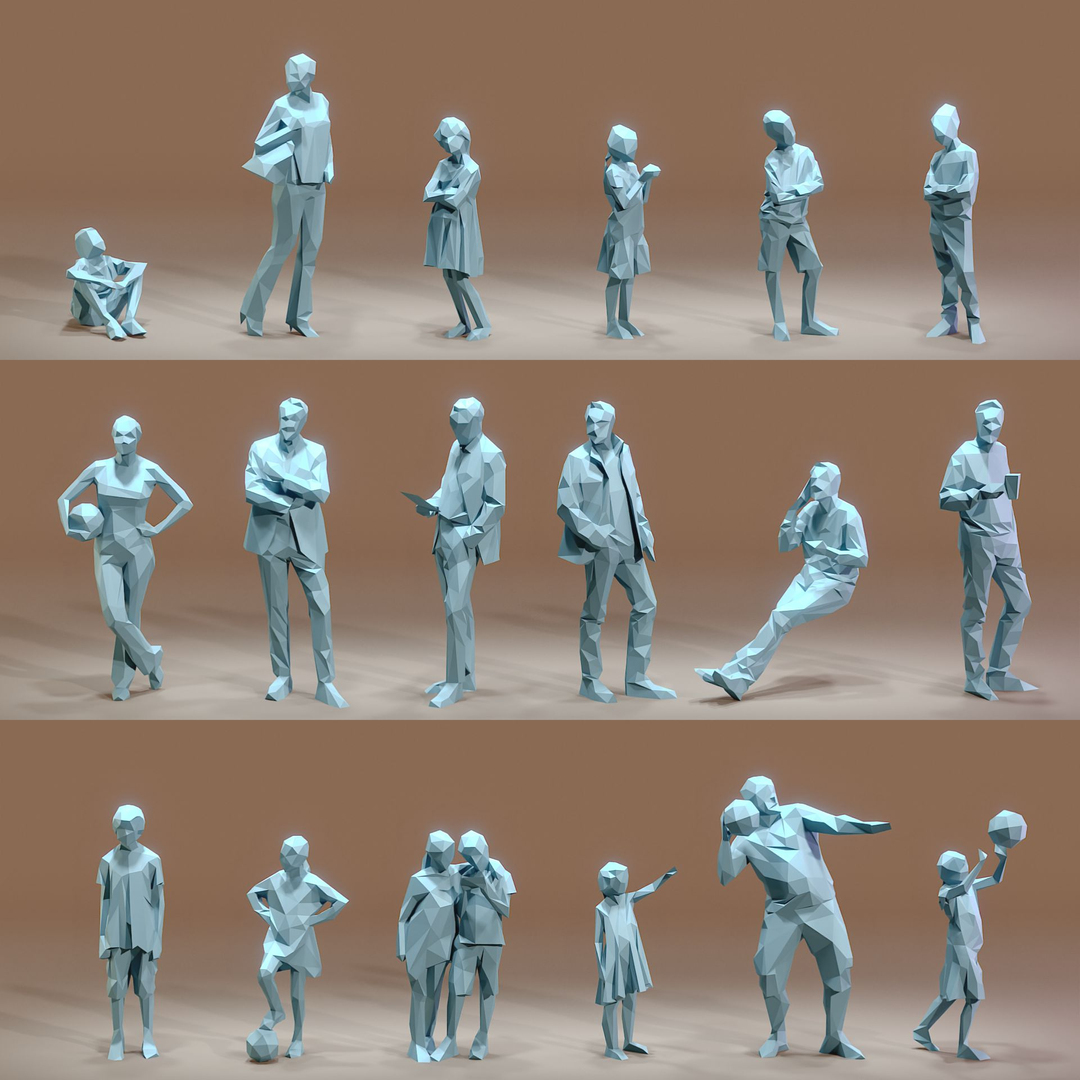 3D Paper People - TurboSquid 1751867