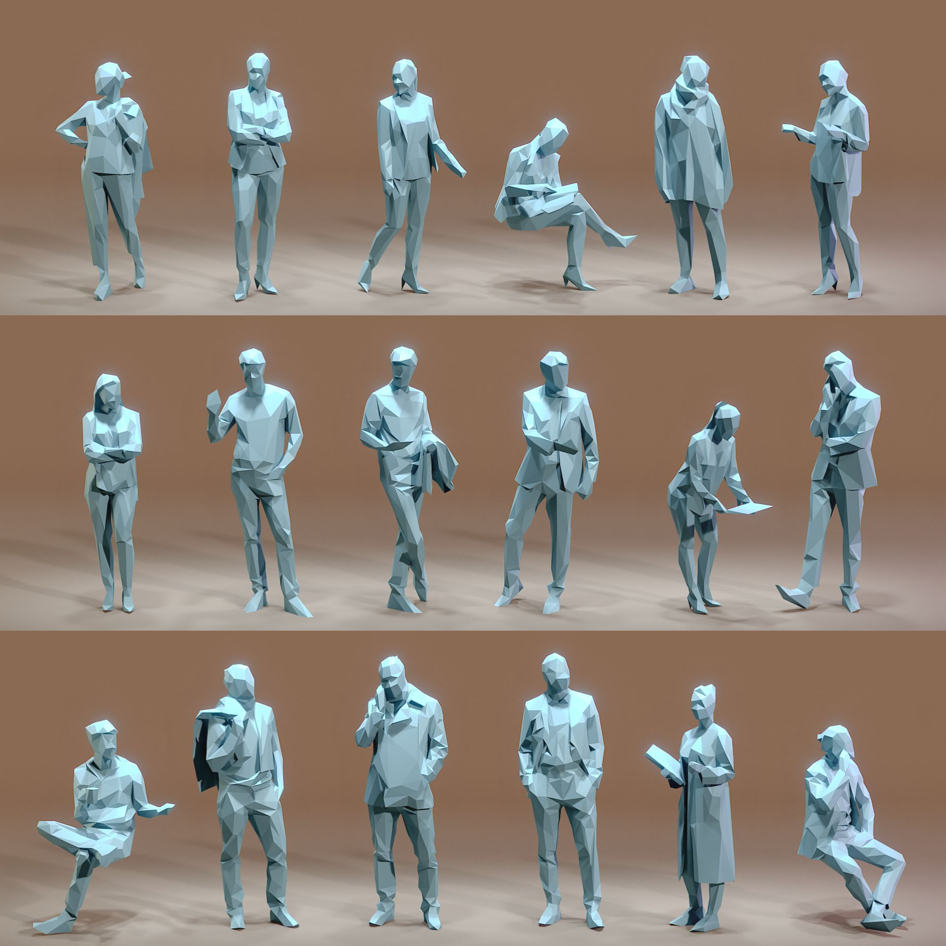 3D Paper People - TurboSquid 1751867