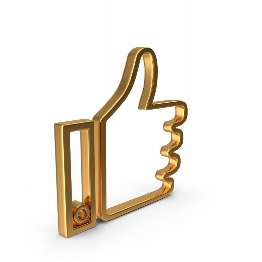 3D Model Like Icon Gold - TurboSquid 2314909