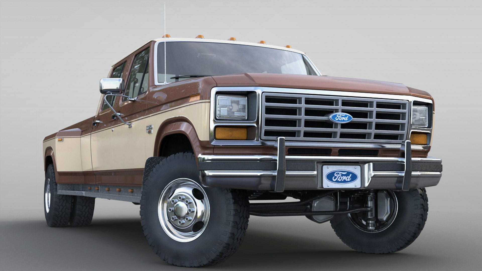 1986 f-350 crewcab dually 3D model - TurboSquid 1291755