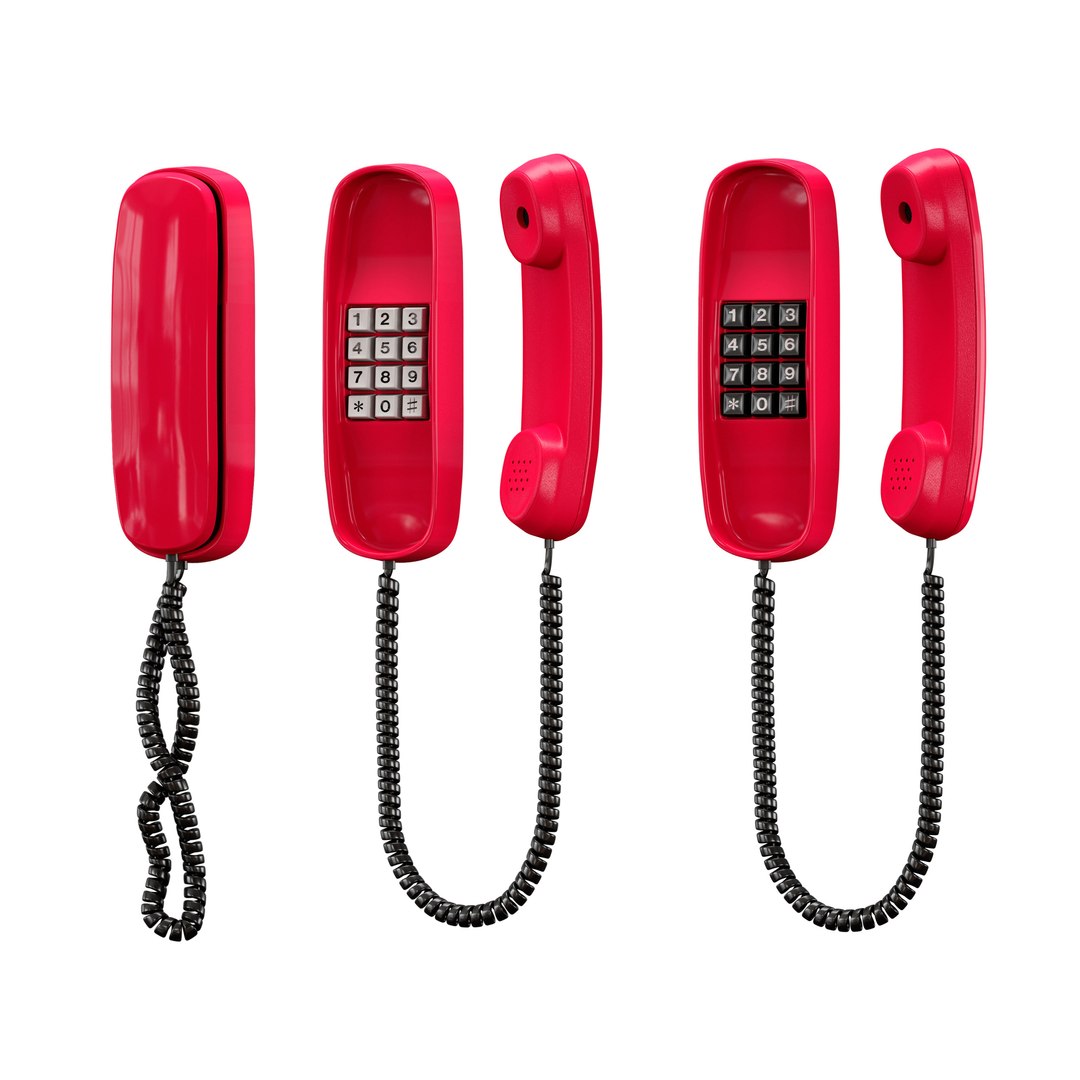 Wall Phone 3D Model - TurboSquid 1996996