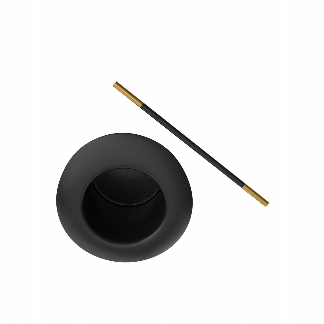 Magic Hat With Magic Wand 3D model - TurboSquid 1944347